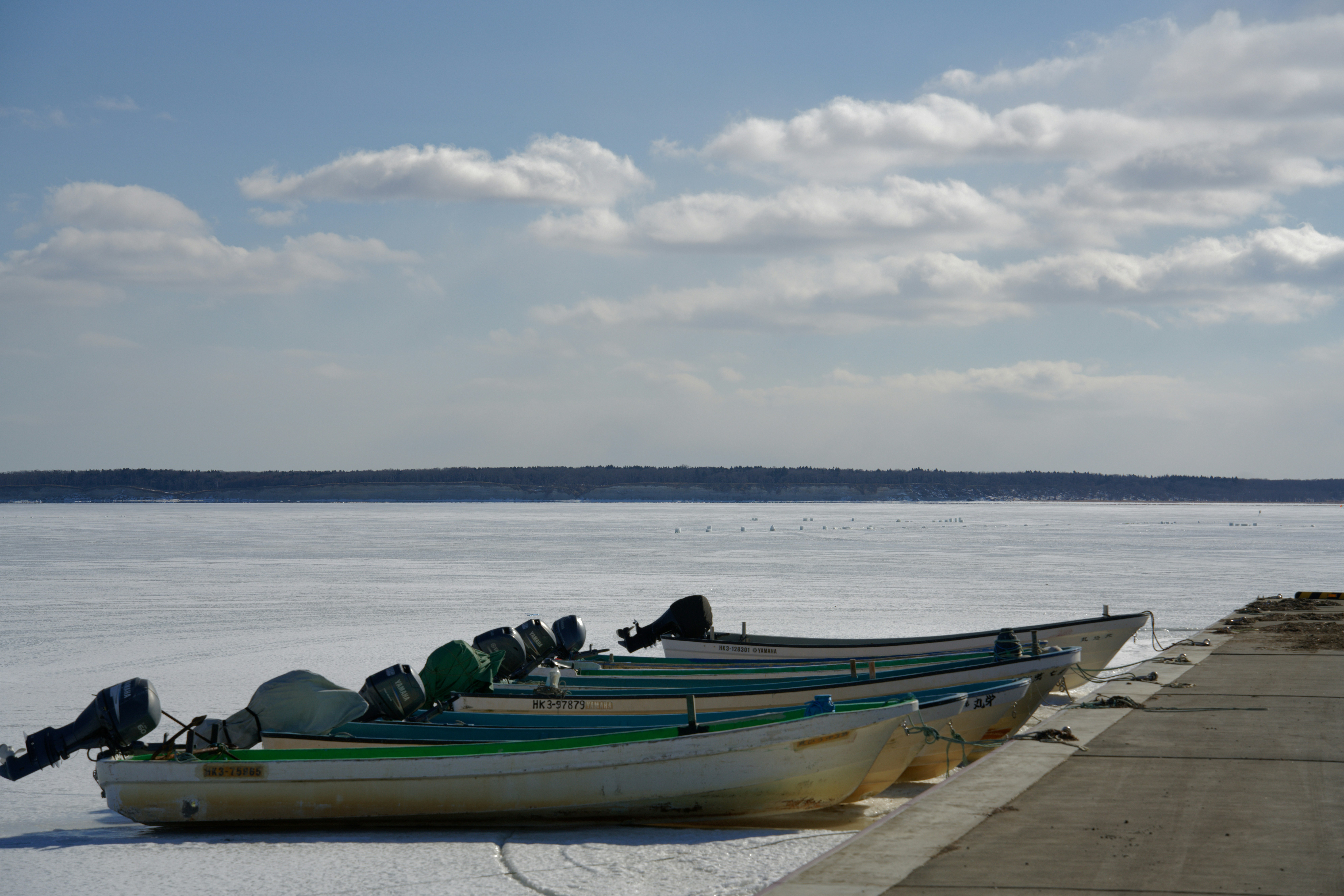 Frozen Vessels: A Winter's Respite on the Water