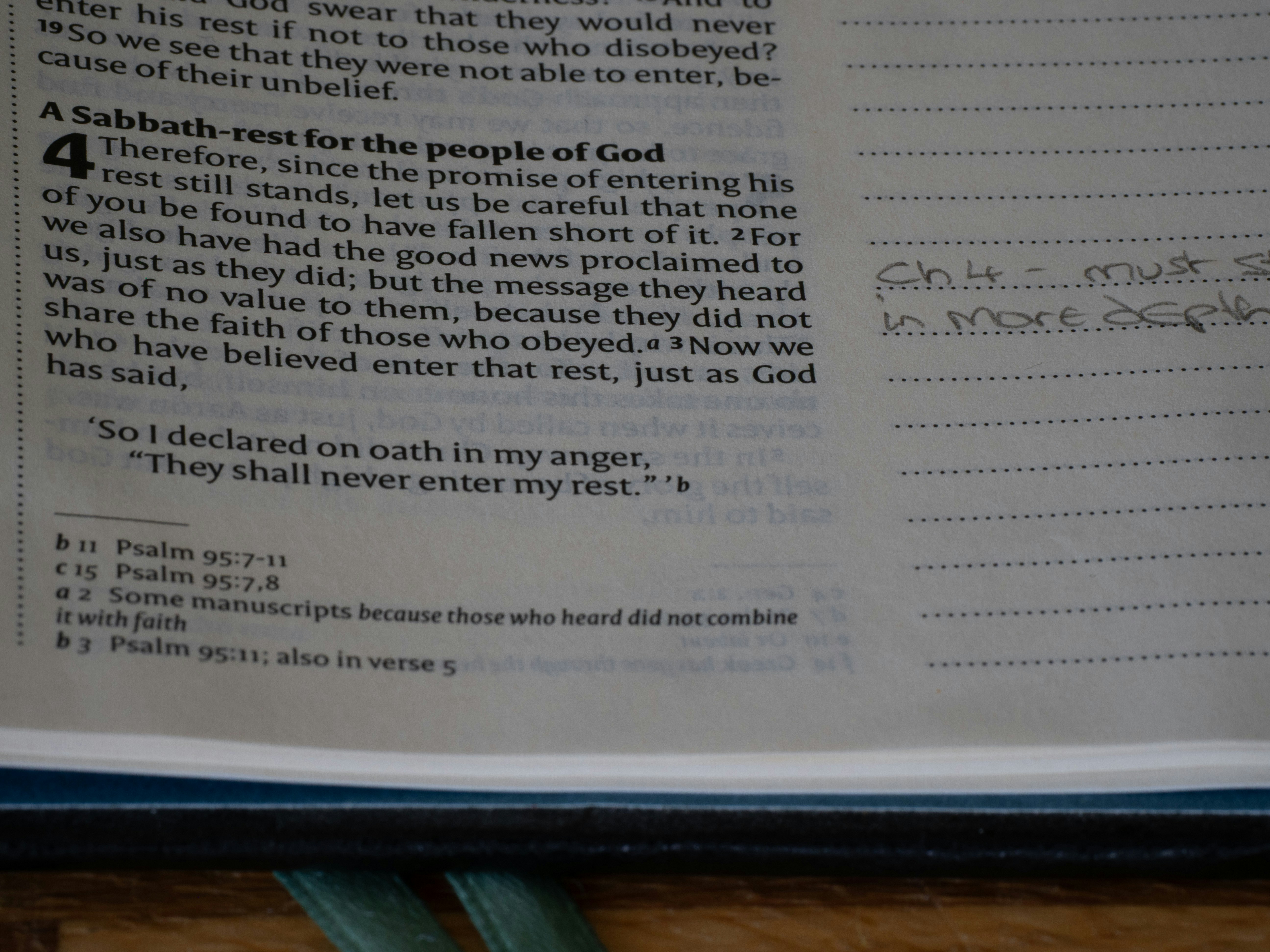 Microprint in Focus: A Quiet Bible Page with Handwritten Notes