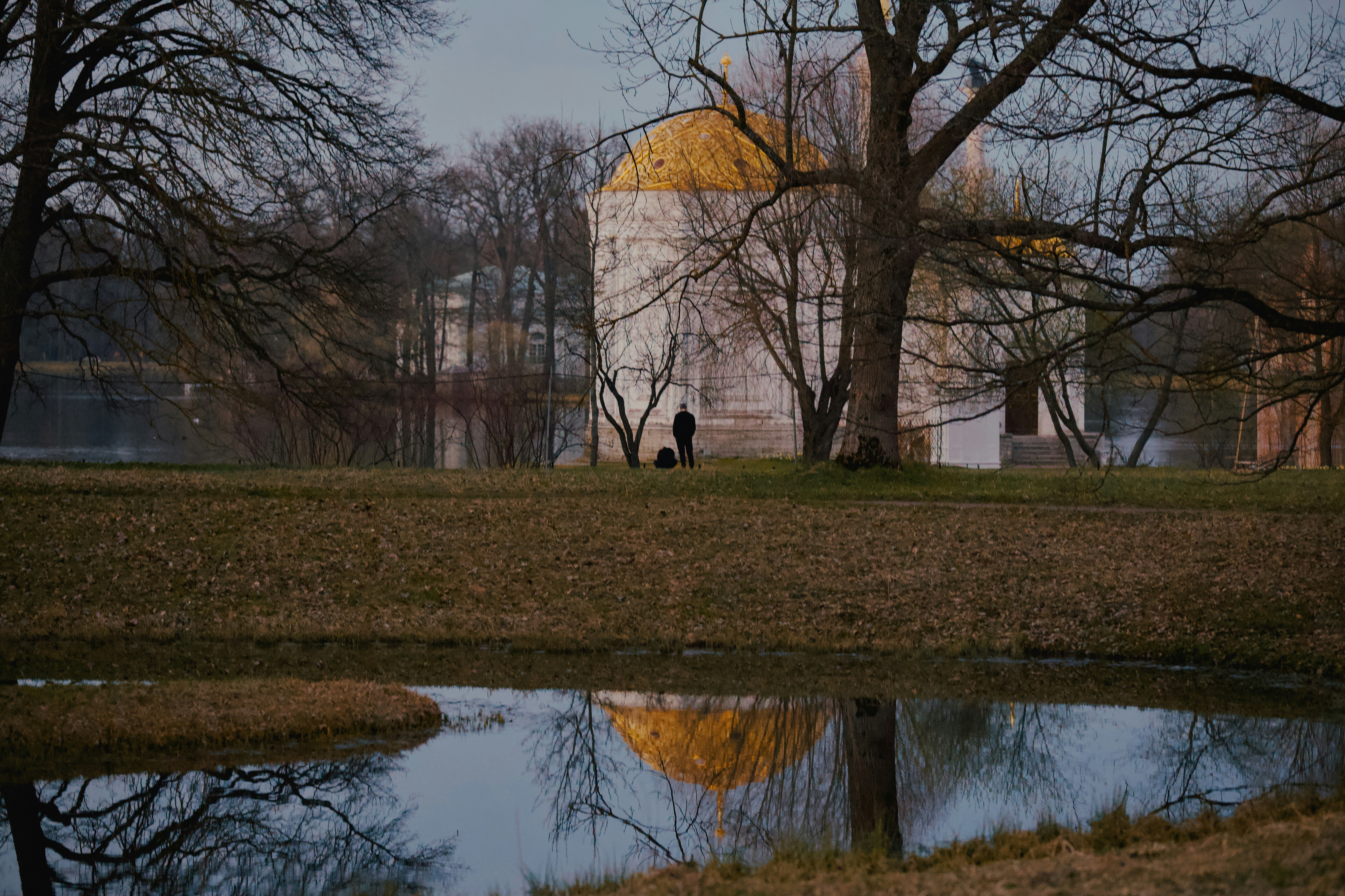Reflections at the Riverside Temple