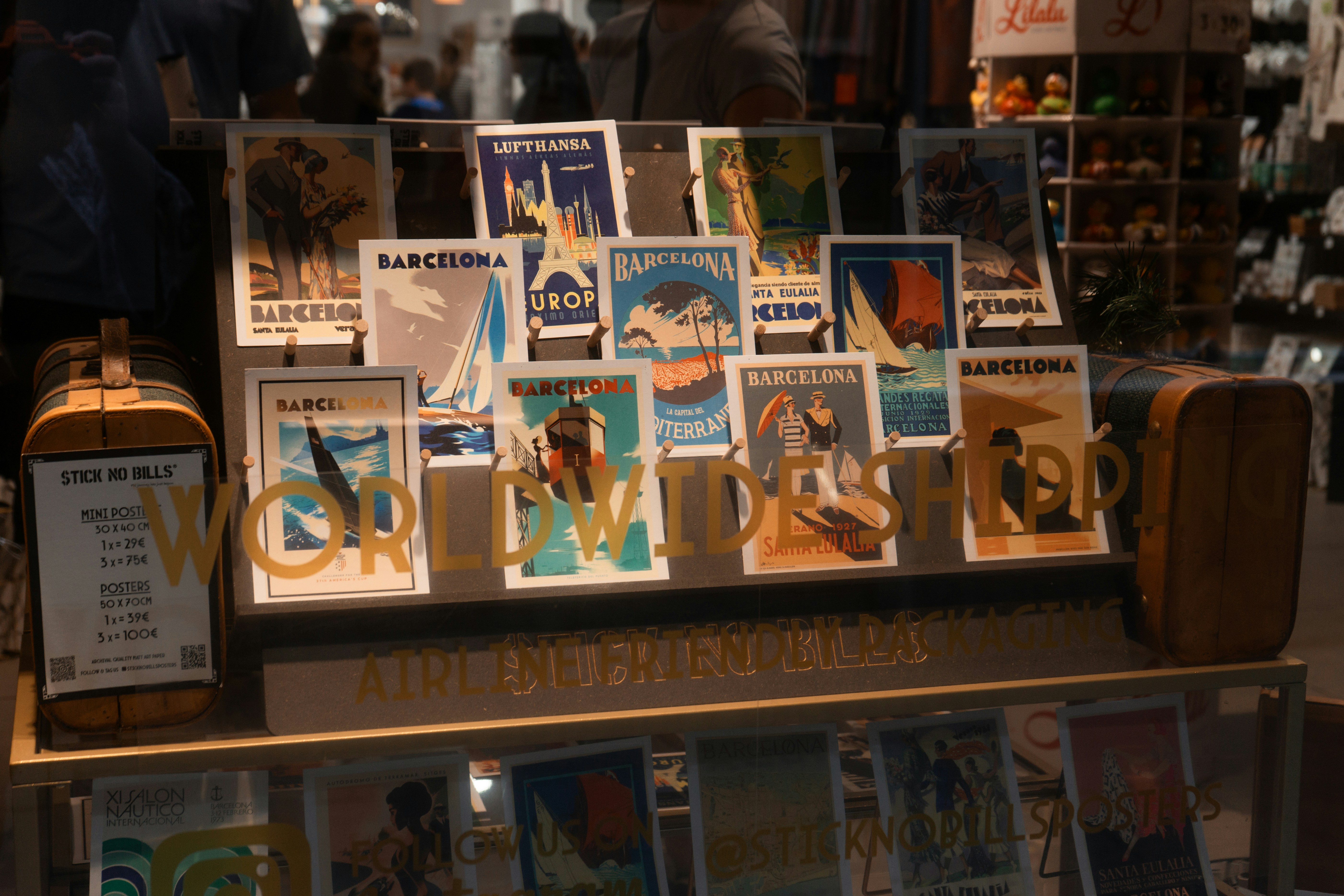 Worlds of Travel: Vintage Travel Posters in a Museum-Style Window