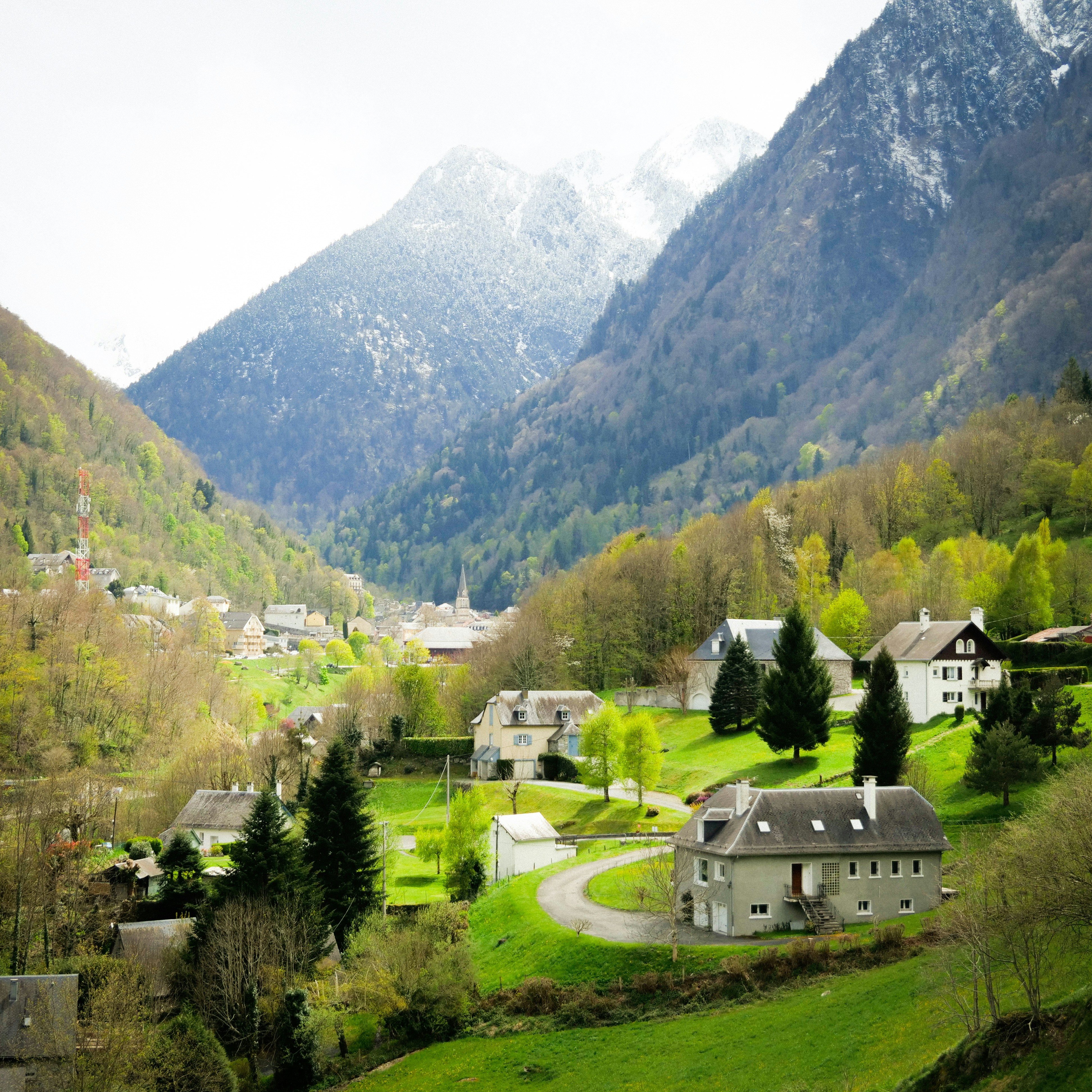 Winding road through the valley