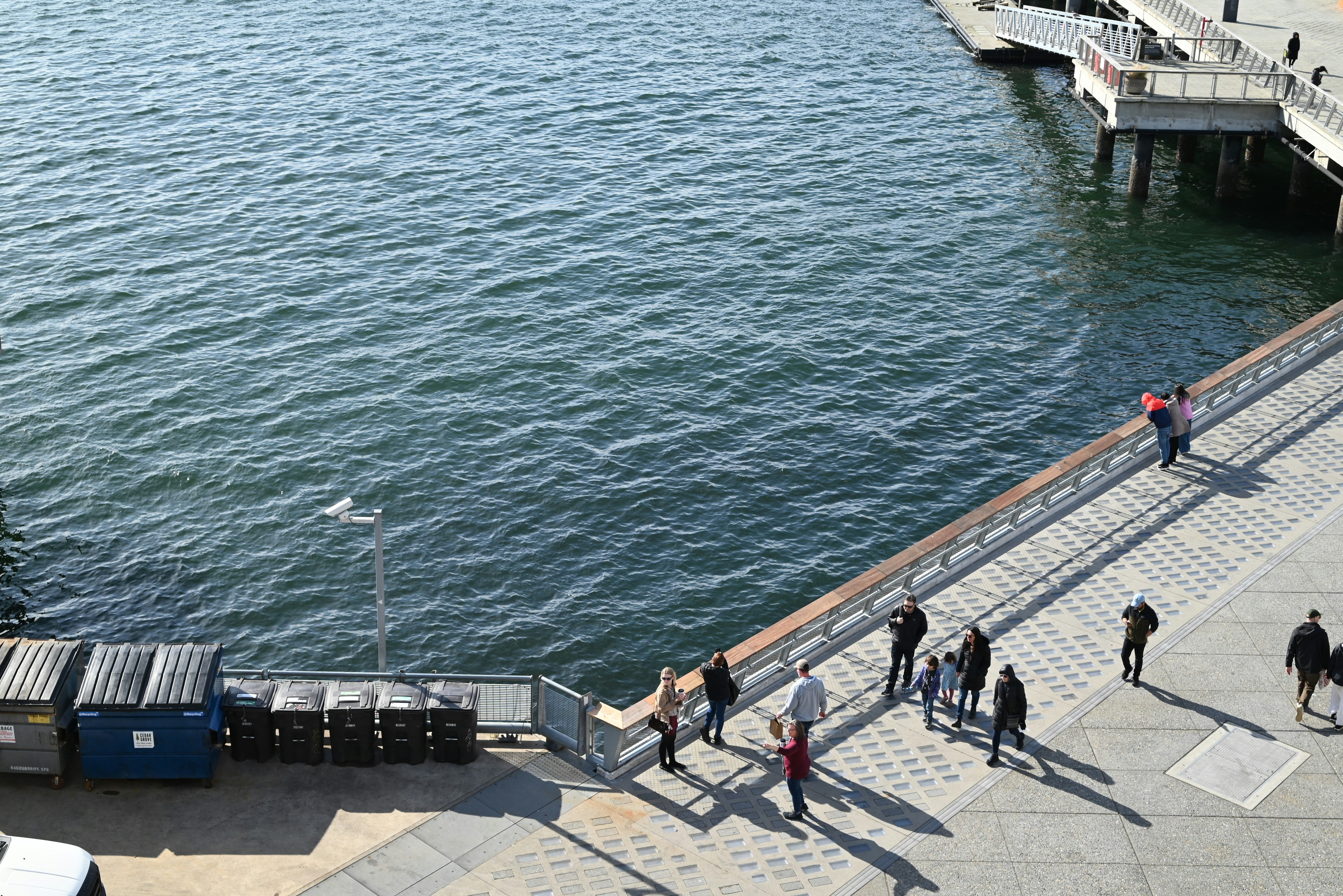 Harbor Promenade in Afternoon Light: A Quiet Crowd Along the Waterfront Walk