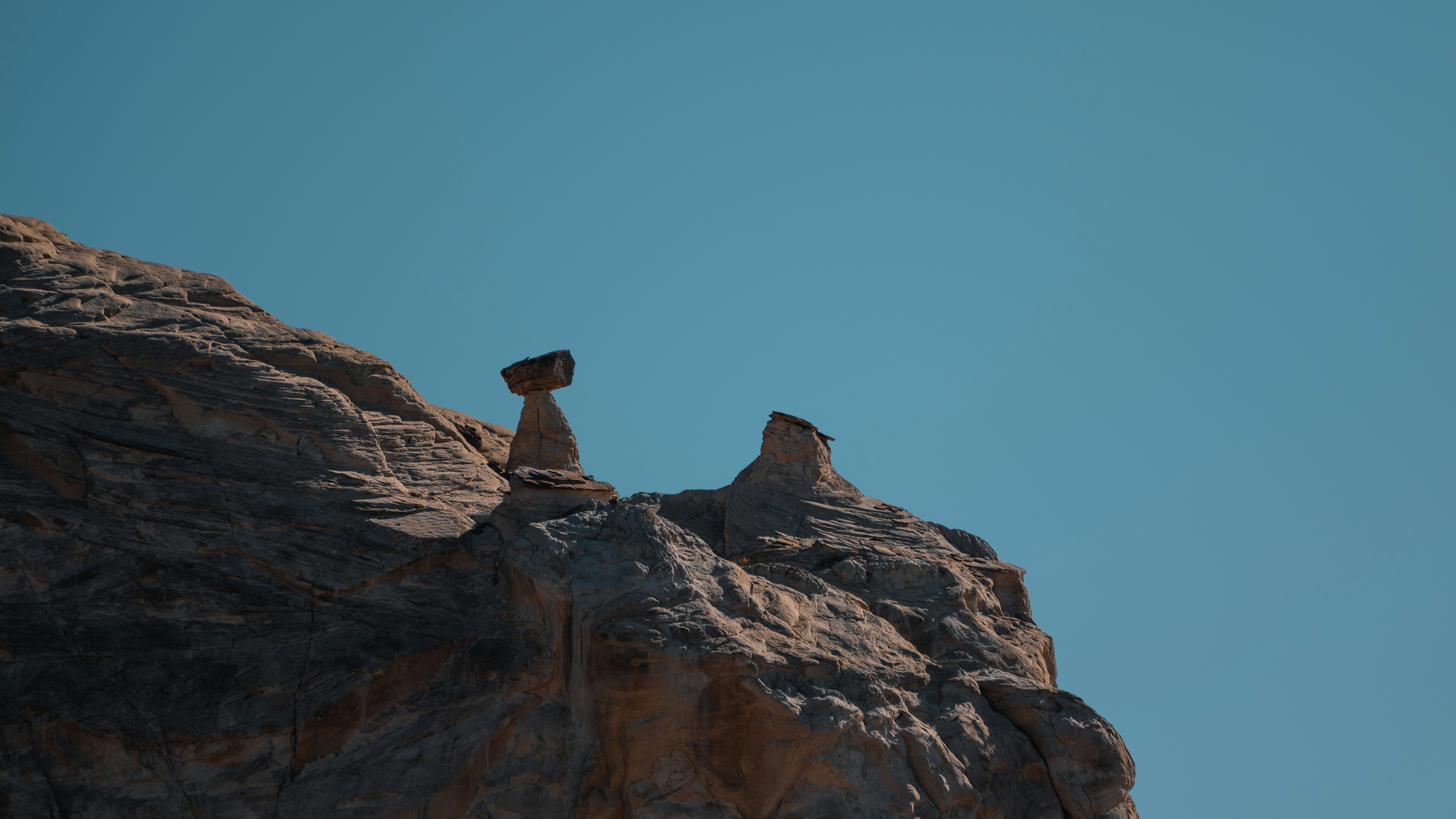 Balanced Rock Duo: A Quiet Pinnacle Against a Cerulean Sky
