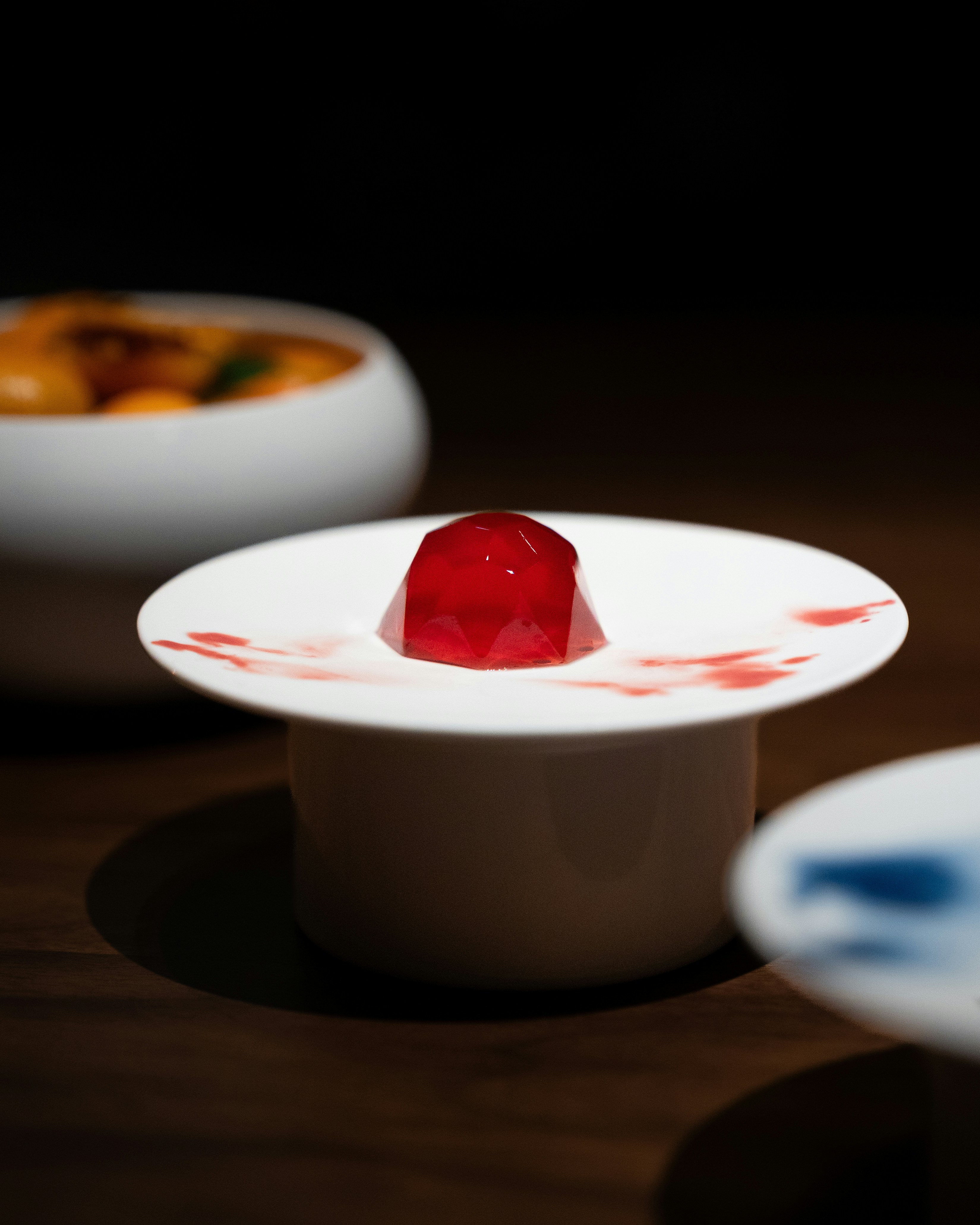 Crimson Gem on a White Plate: A Quiet Moment of Gentle Desserts