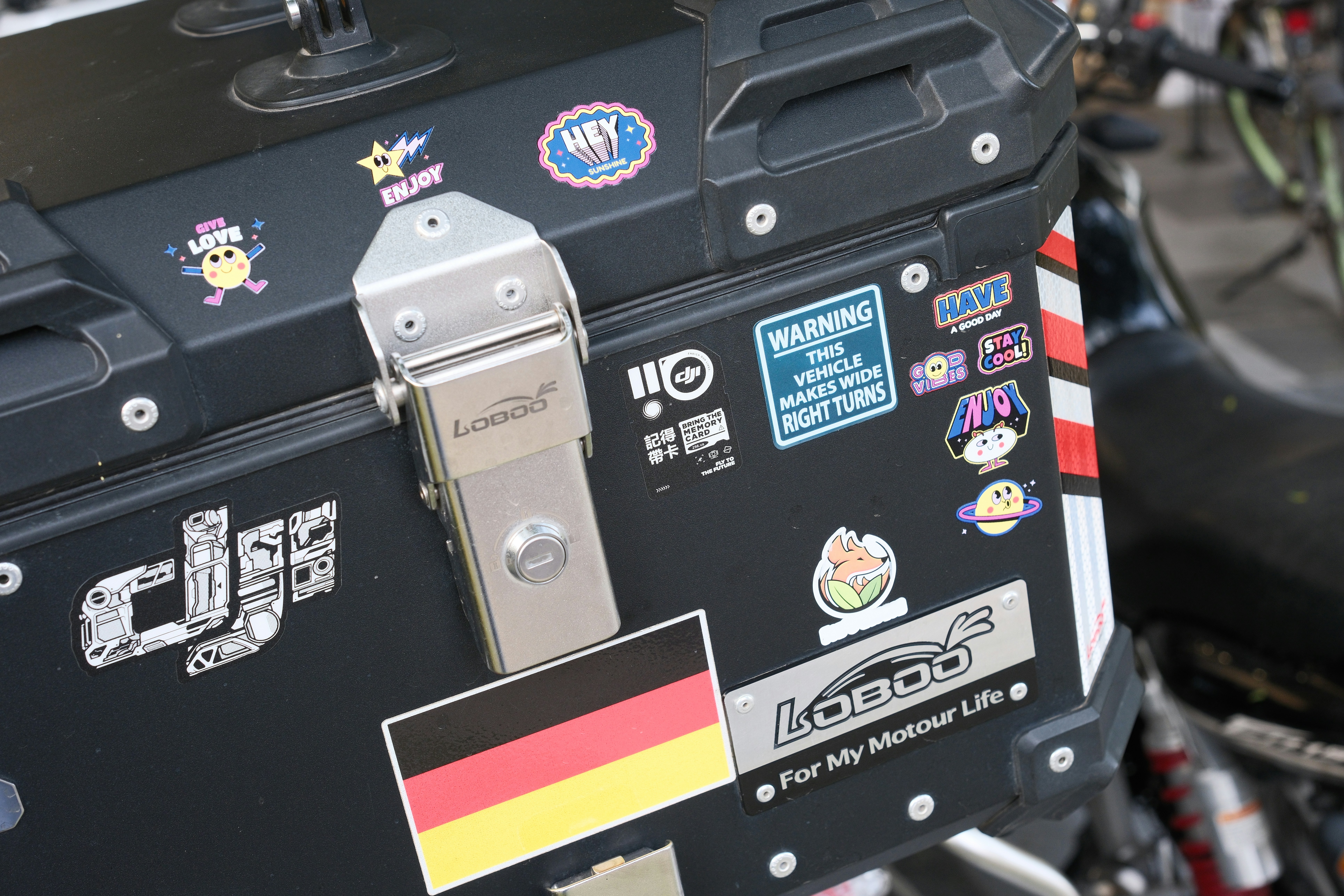 Emblems of Adventure: A Motorcycle's Identity