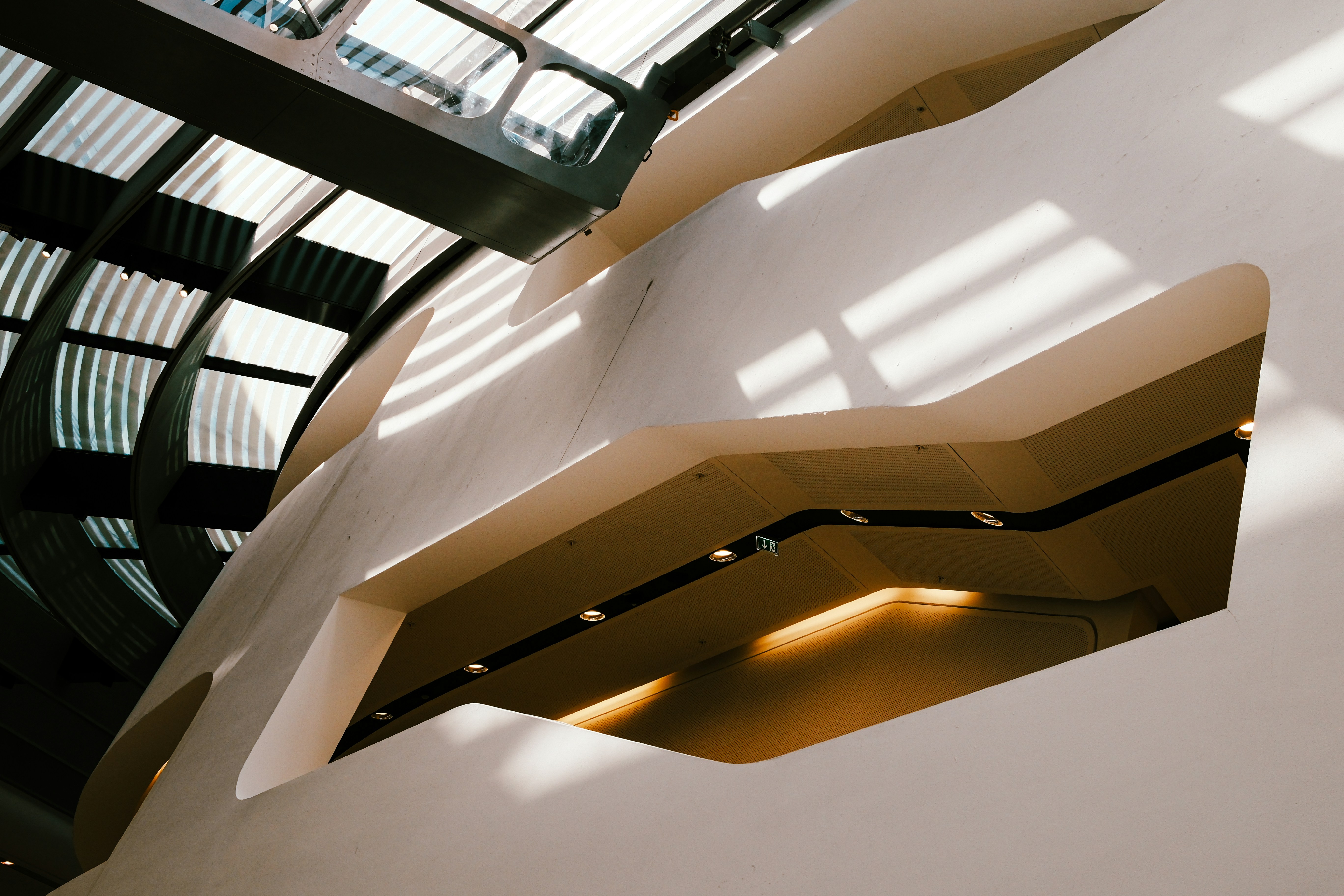 Modern architecture with interesting angles and lighting. photo – Free ...