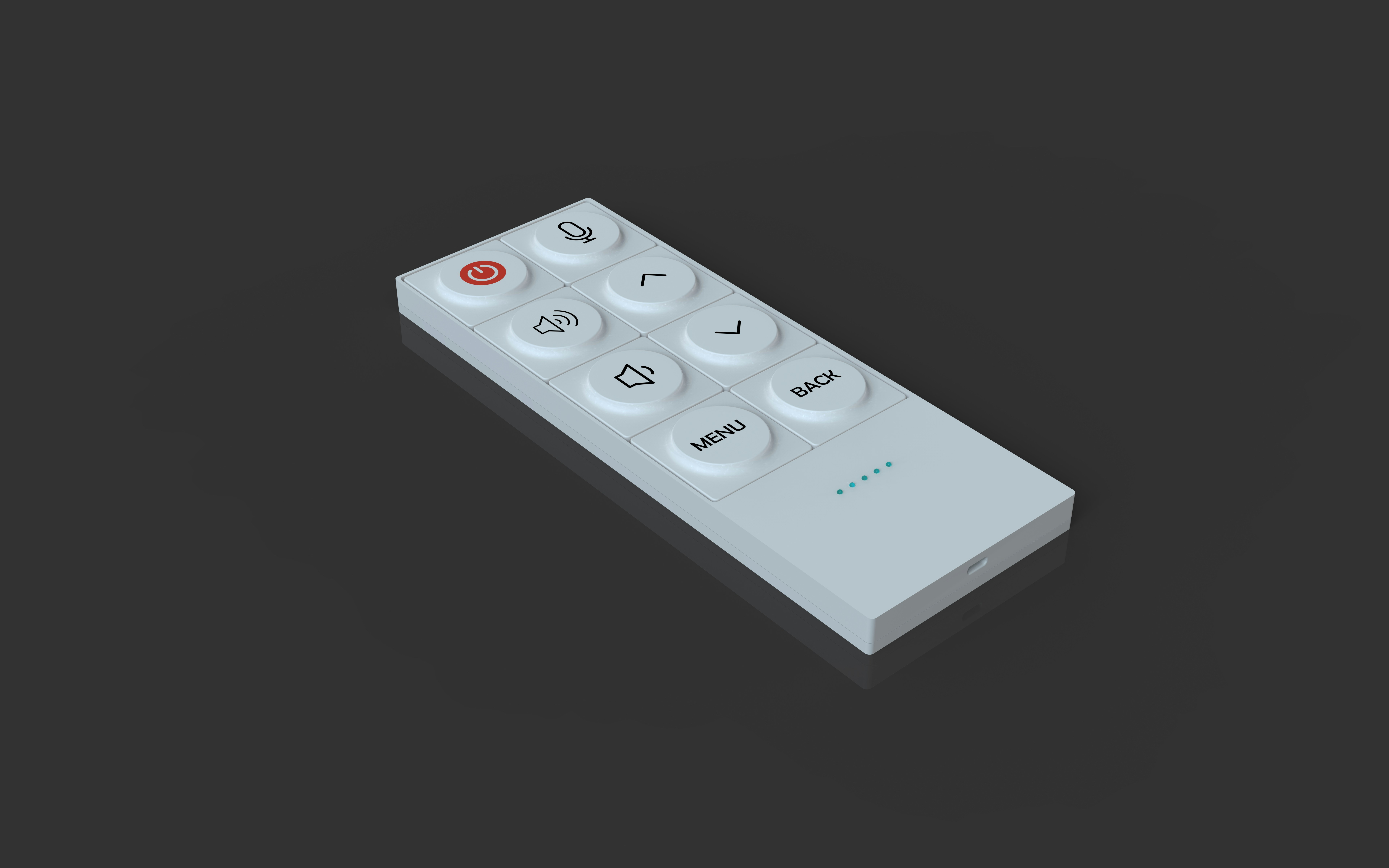 A white remote control lies on a reflective surface. photo – Free 3d ...