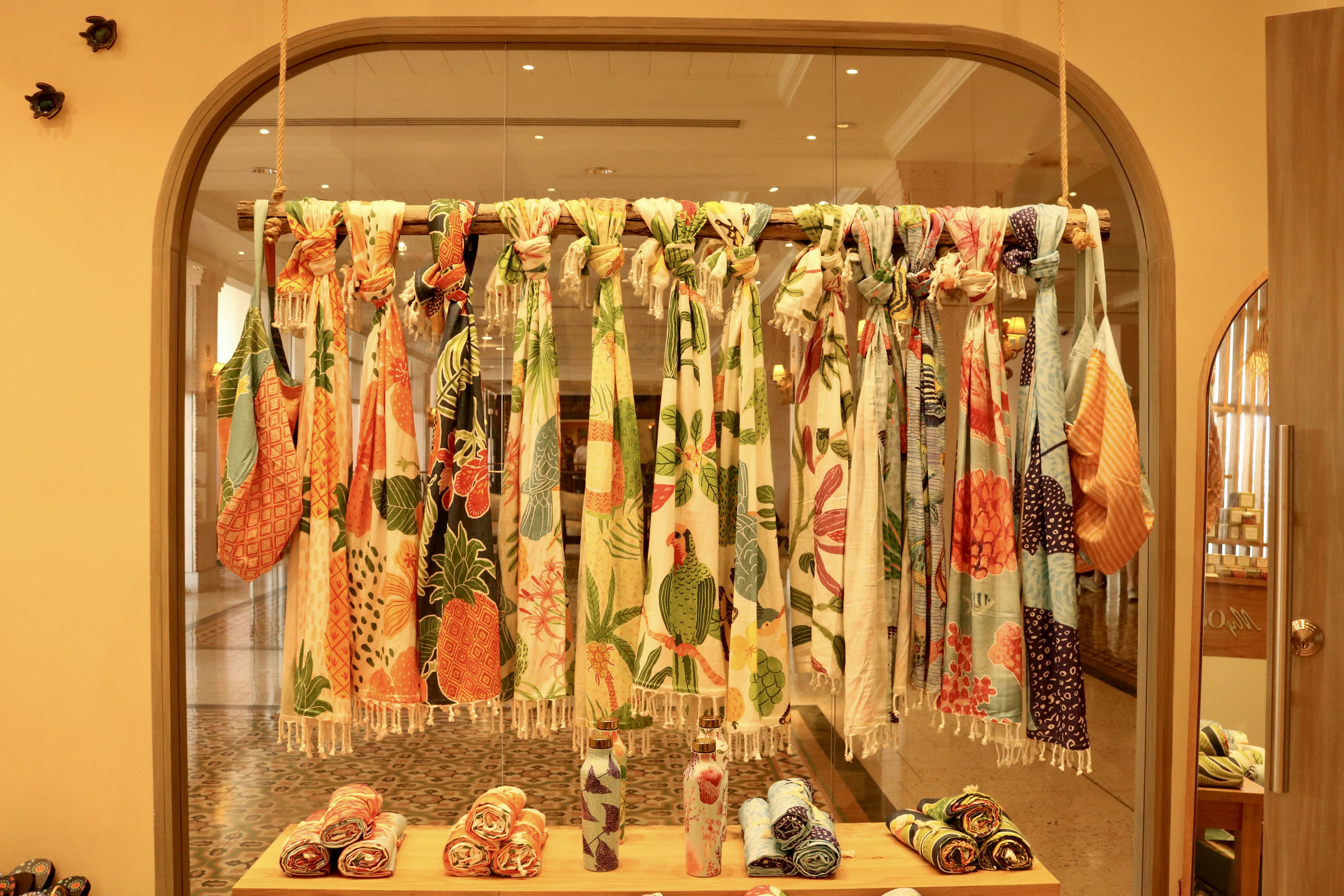 Archway of Color: Tropics Draped in a Rainbow of Towels