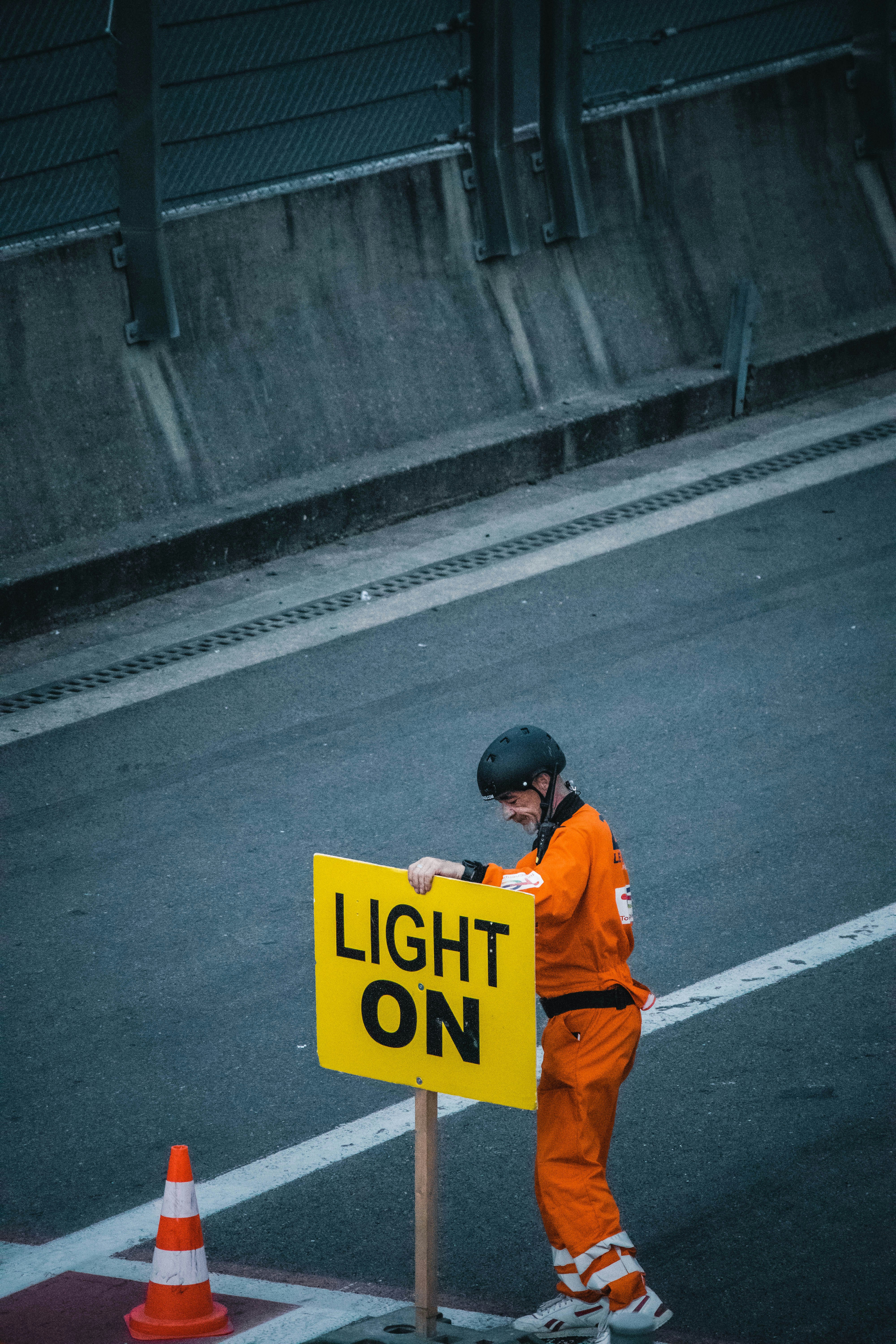 Light On Duty: The Orange Sentinel on a Quiet City Street
