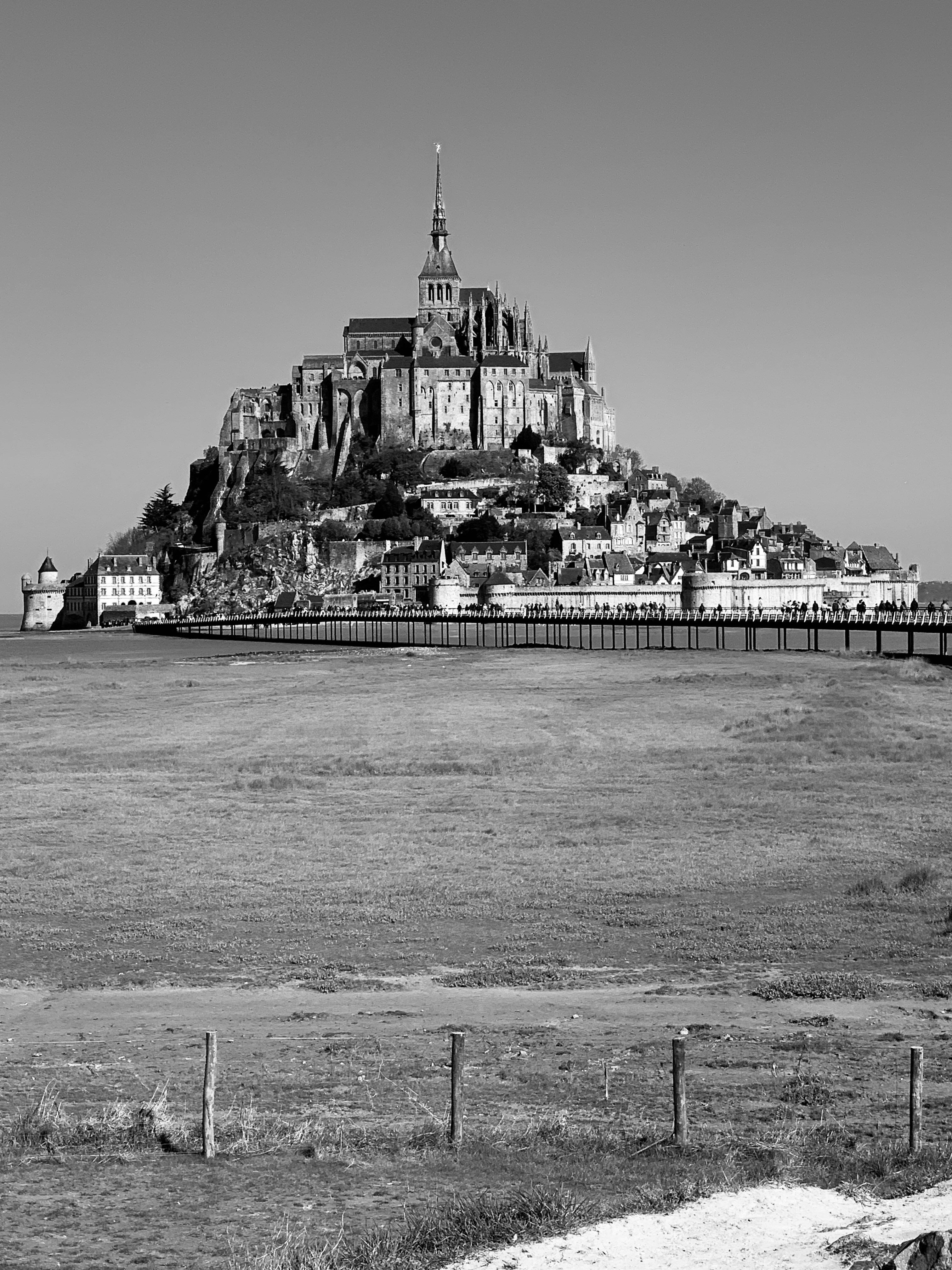 Monastic Crown: Mont-Saint-Michel’s Abbey Over the Quiet Tide