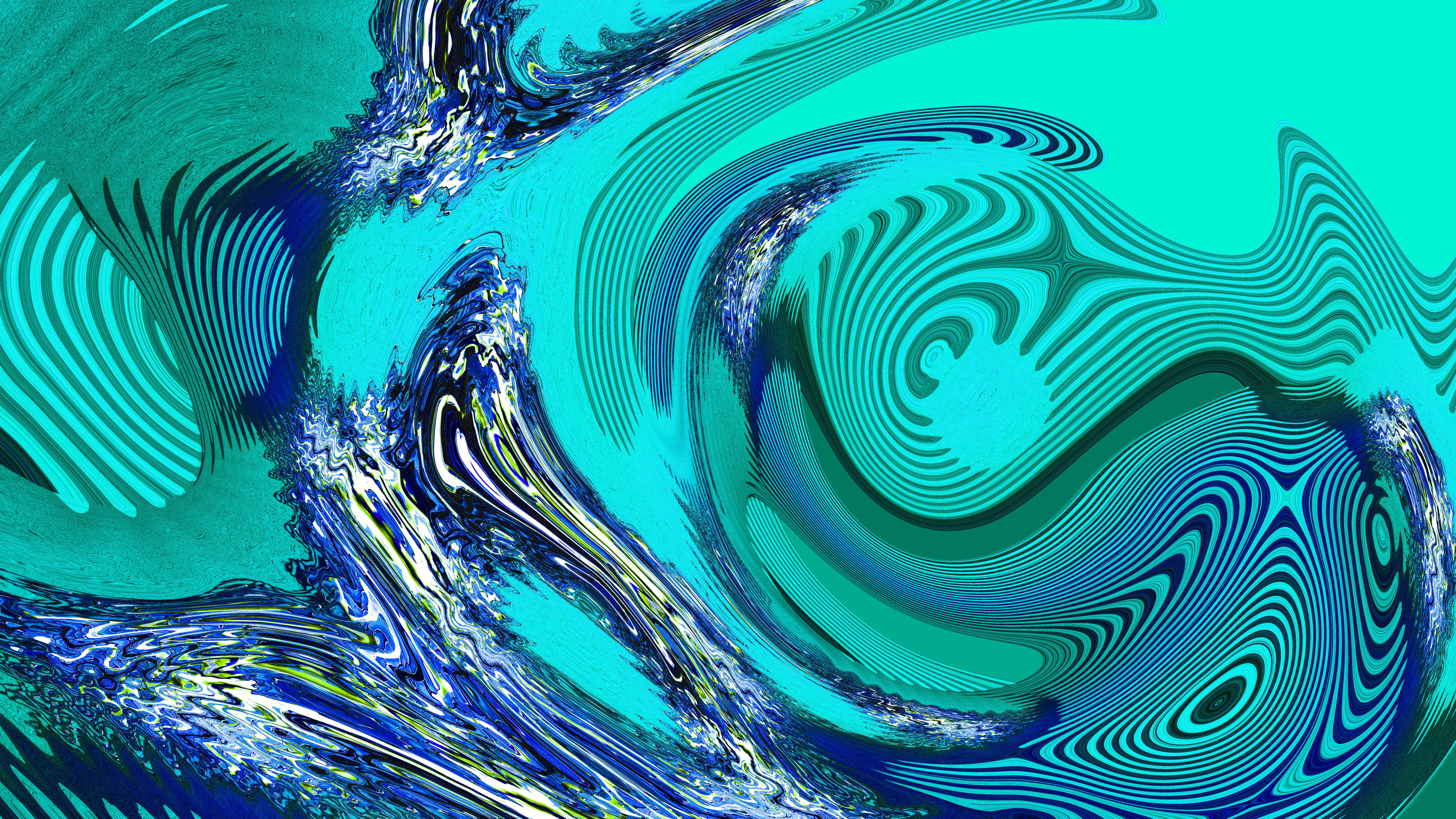 Abstract swirls of teal, blue, and green colors. photo – Free Abstract ...