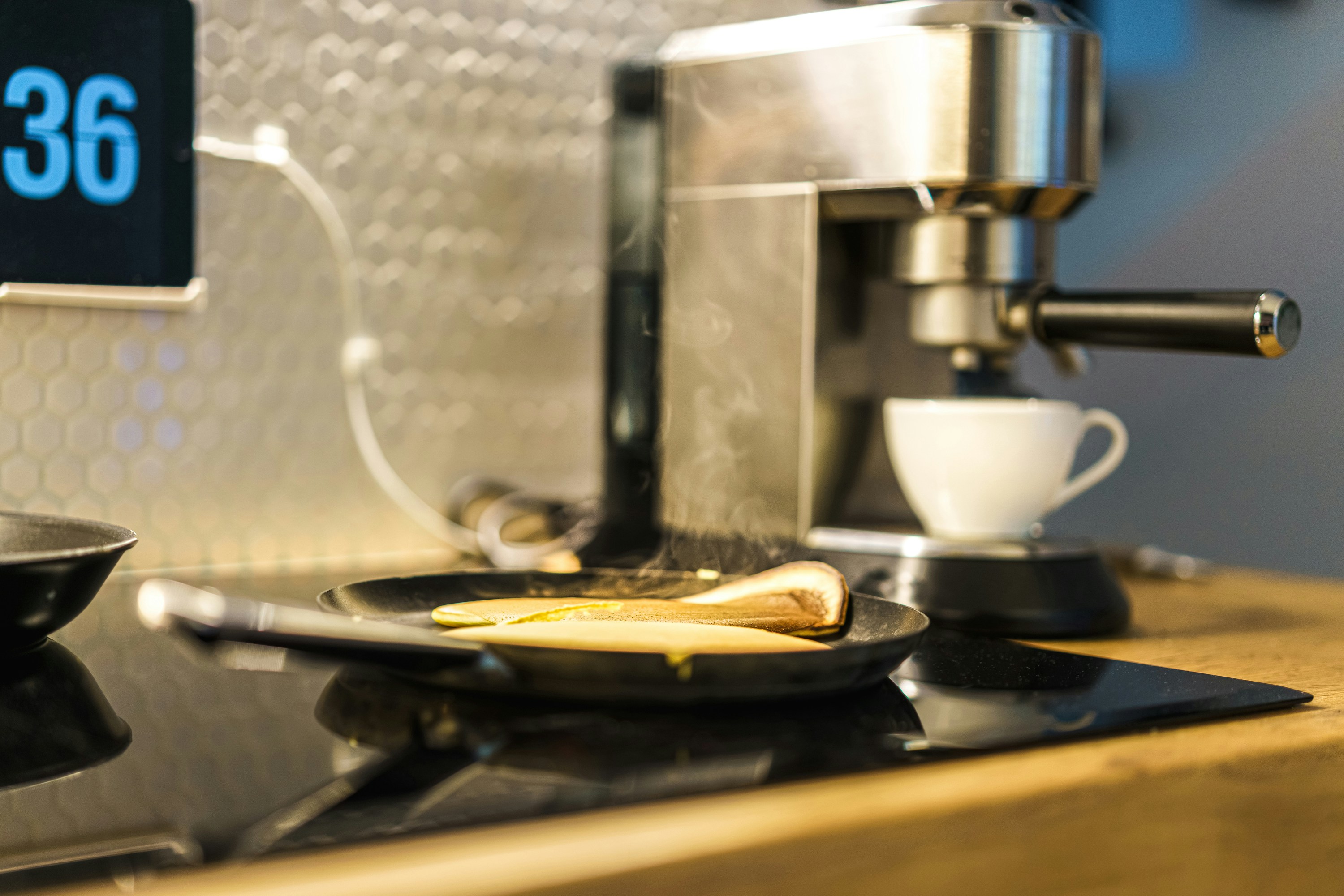 Coffee being made, along with some cooked food. photo – Free Background ...