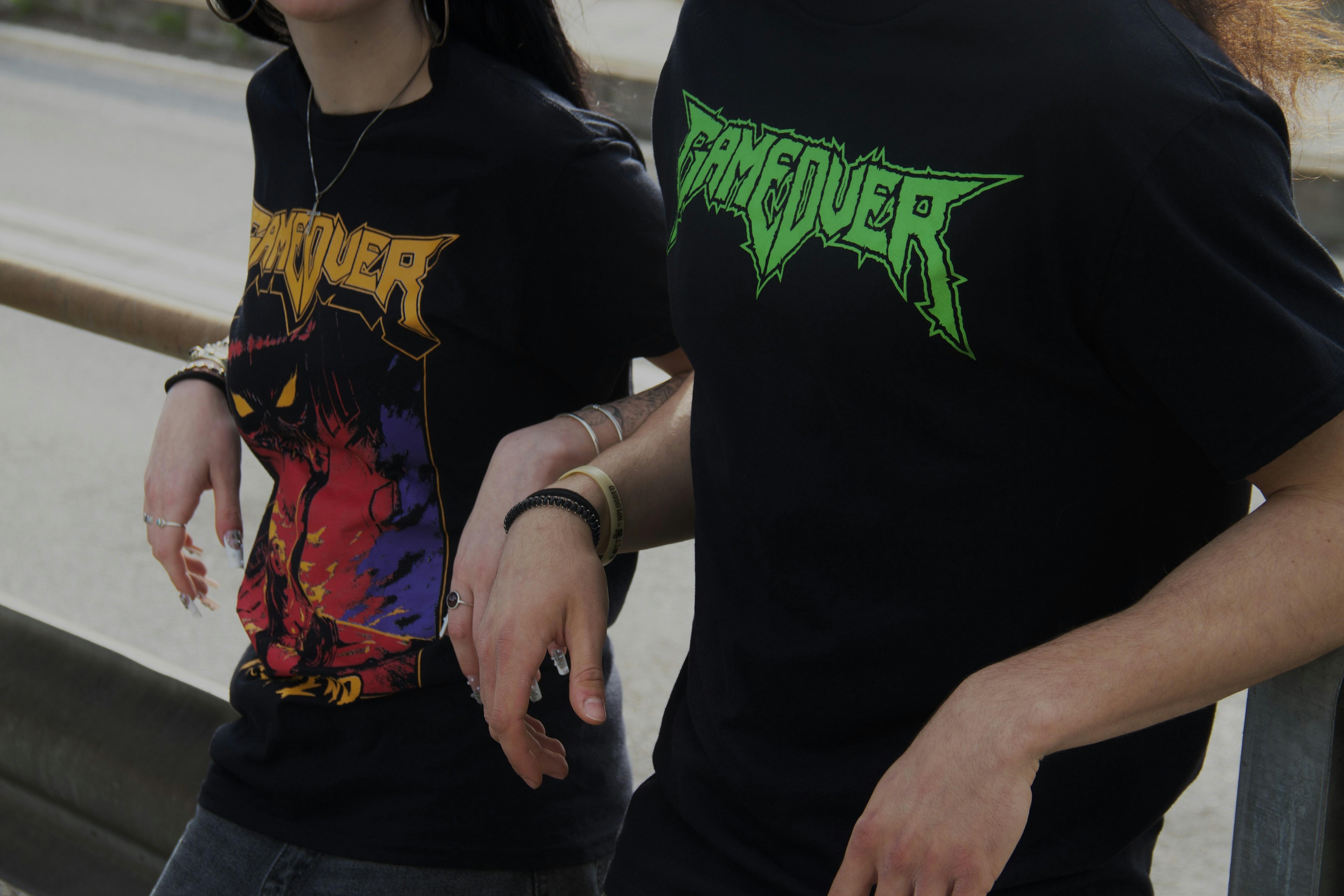 Two Graphic Tees, One Street Rustle