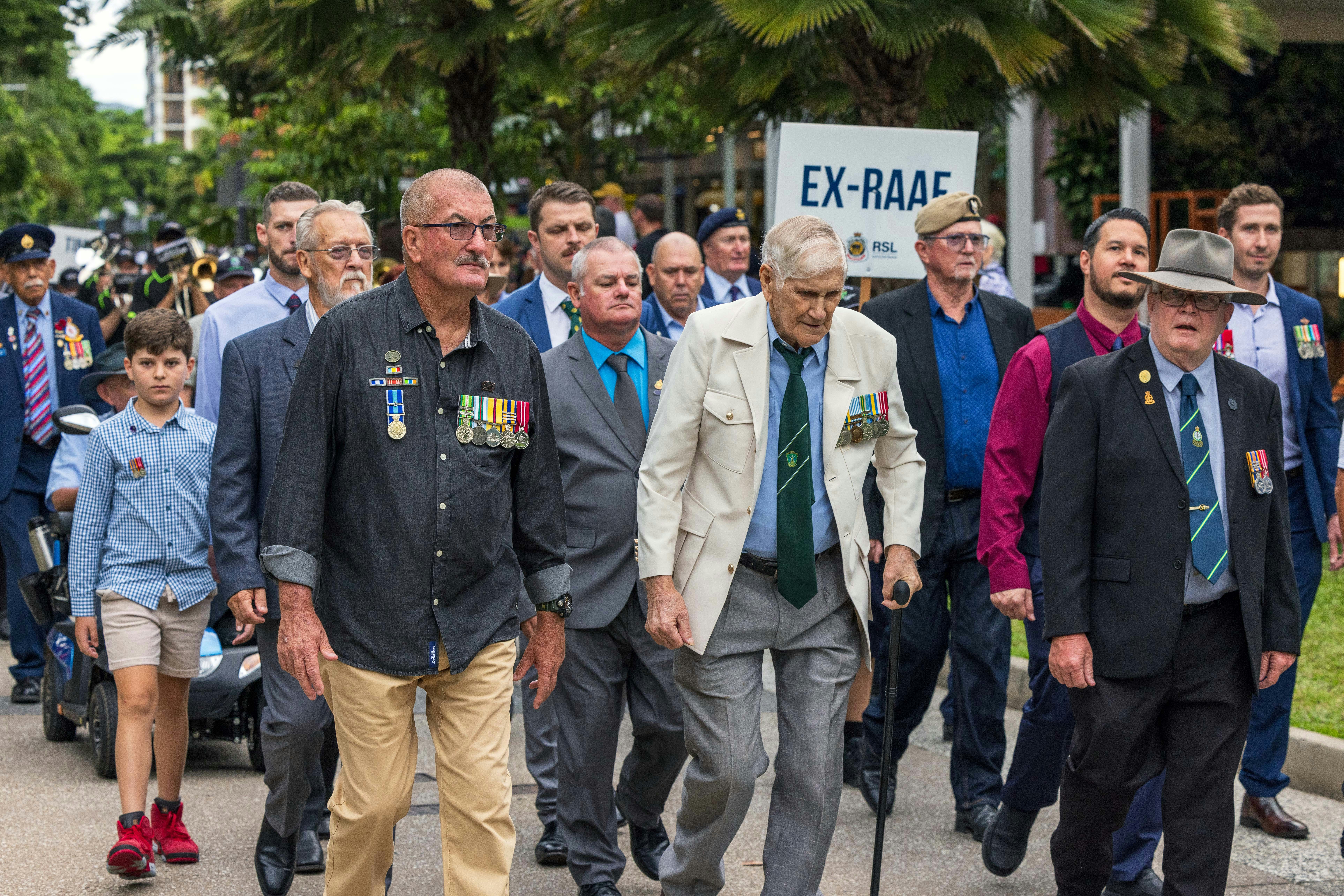 Veterans march in a parade with respect and honor. photo – Free ...