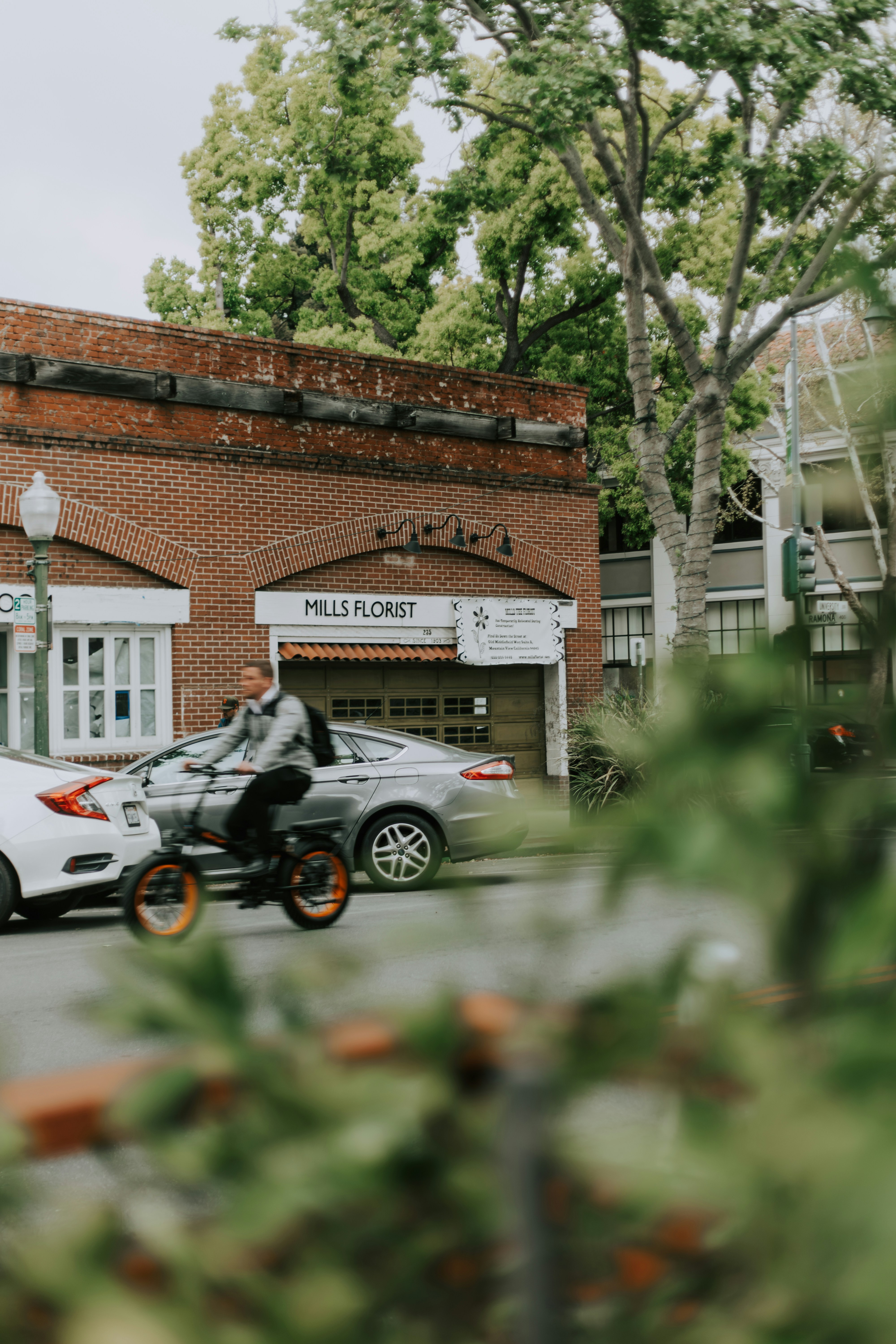 Street Florist in Focus: A Moment on Mills Lane