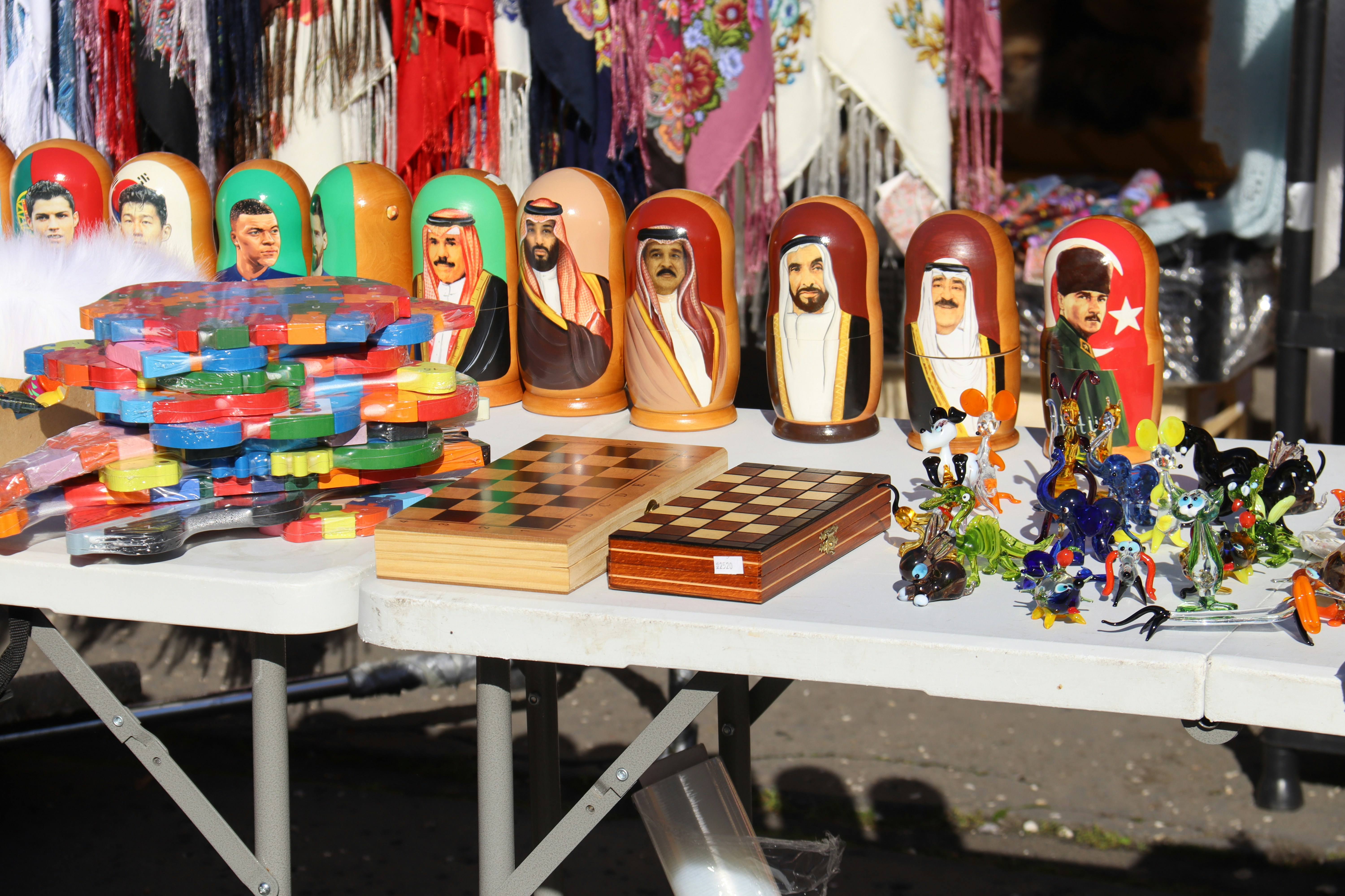 A market stall displays various cultural items. photo – Free Czechia ...
