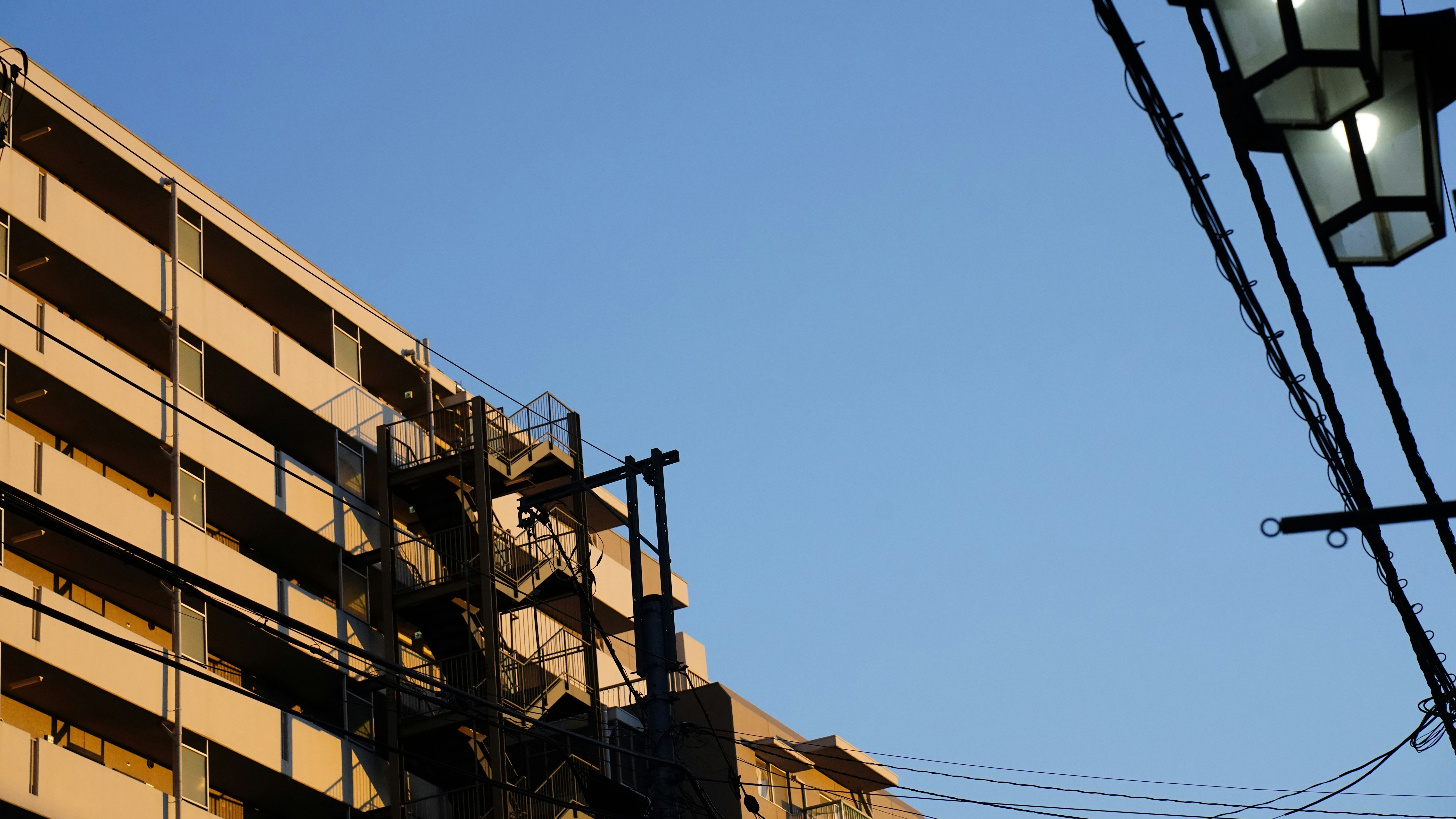 Urban Silhouettes Against a Clear Sky
