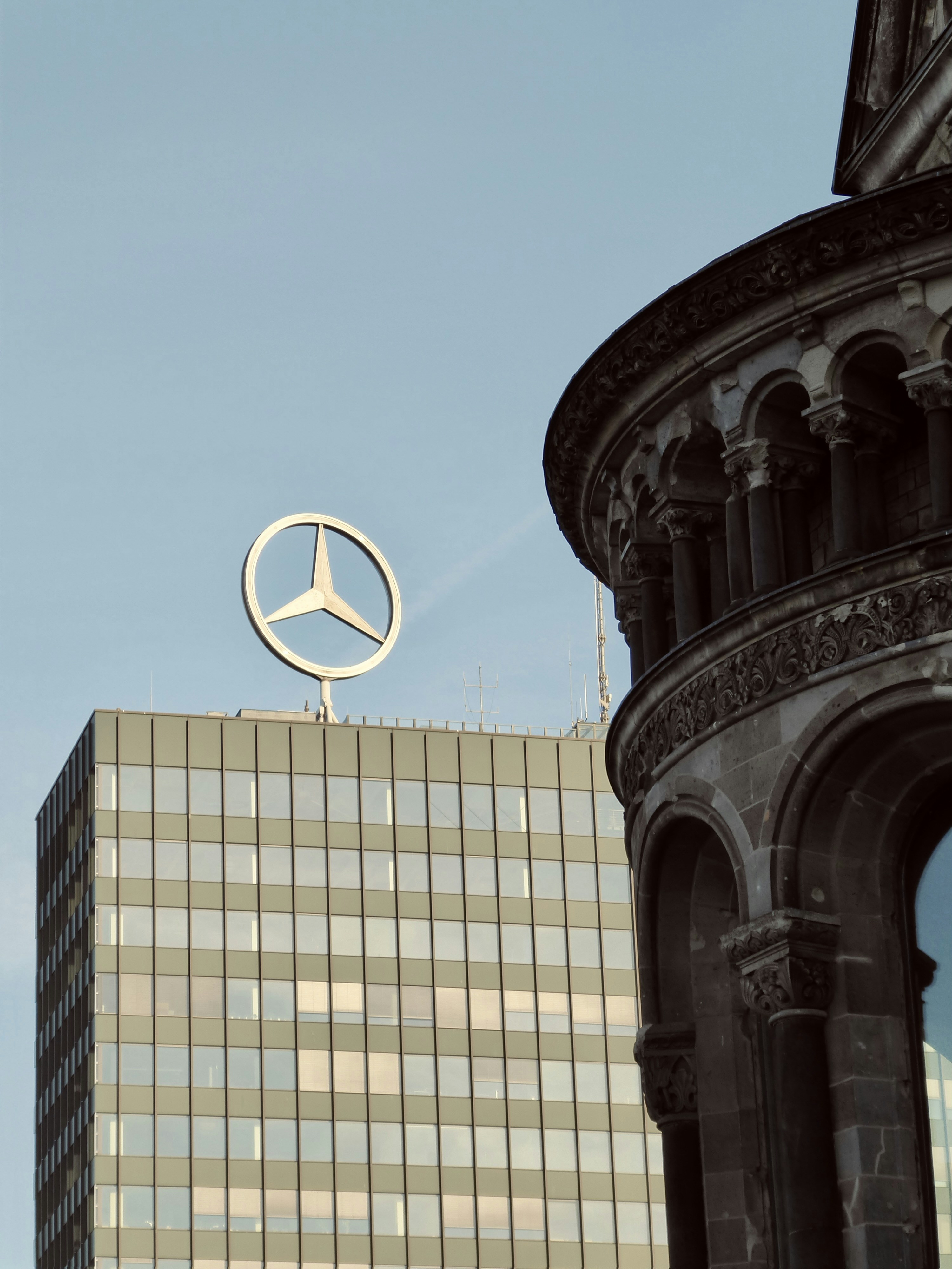 Mercedes-benz logo on a modern building. photo – Free Building Image on ...
