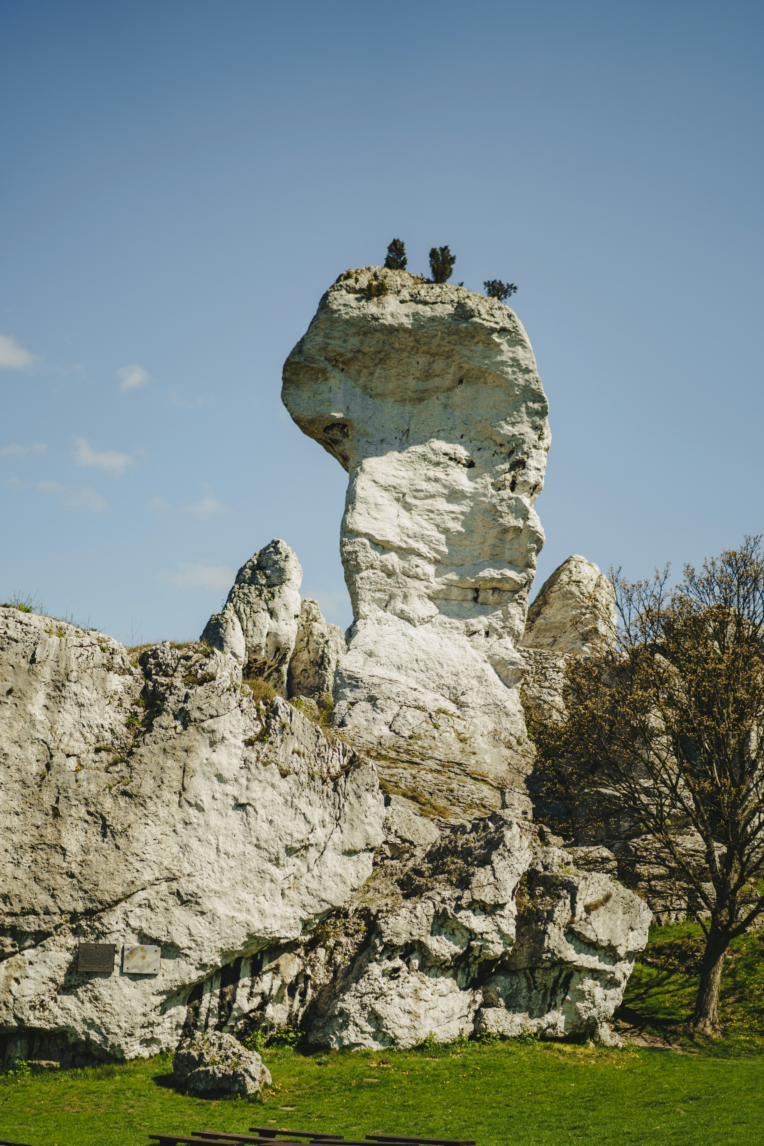 A large white rock formation stands tall. photo – Free Castle Image on ...