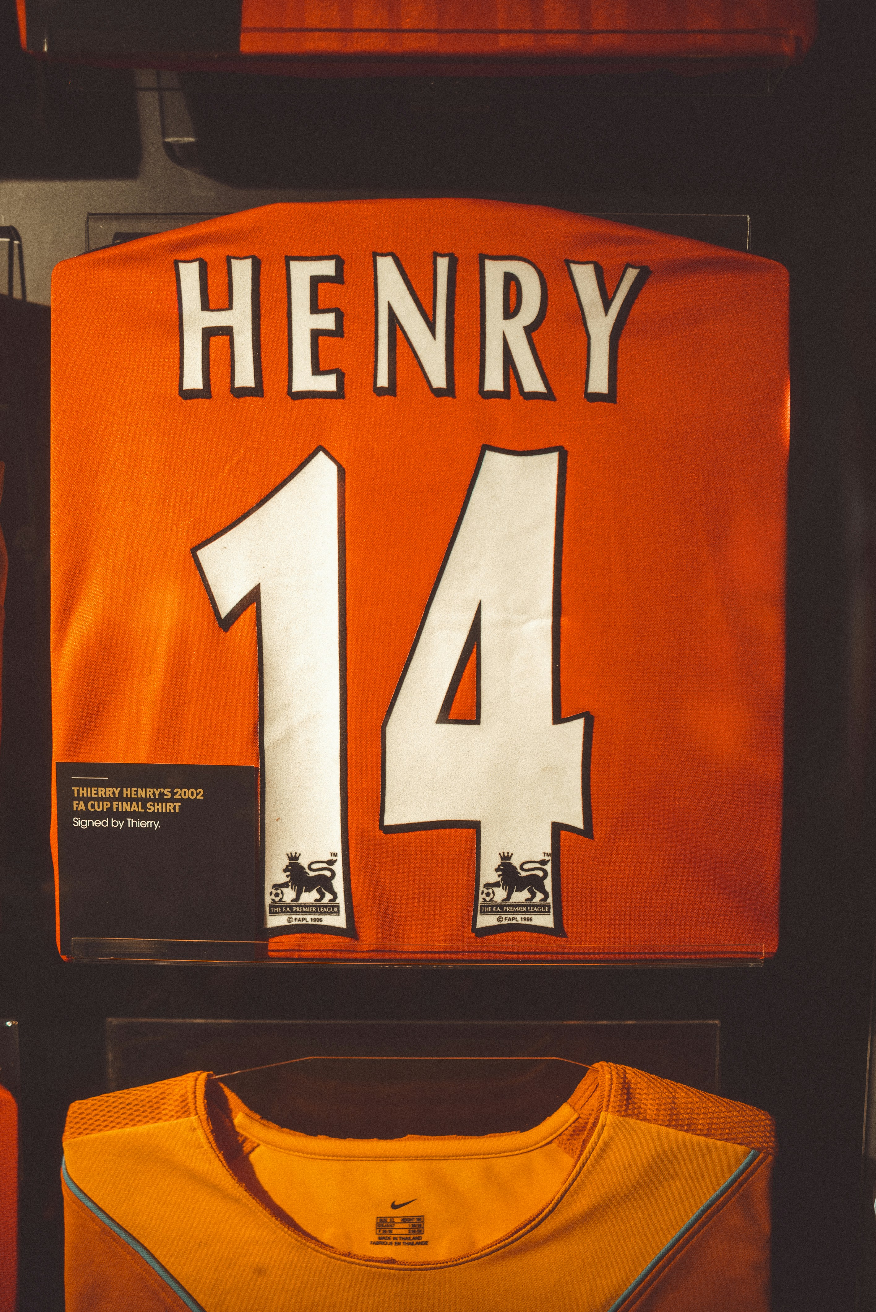A henry jersey with the number 14 is displayed. photo – Free London ...