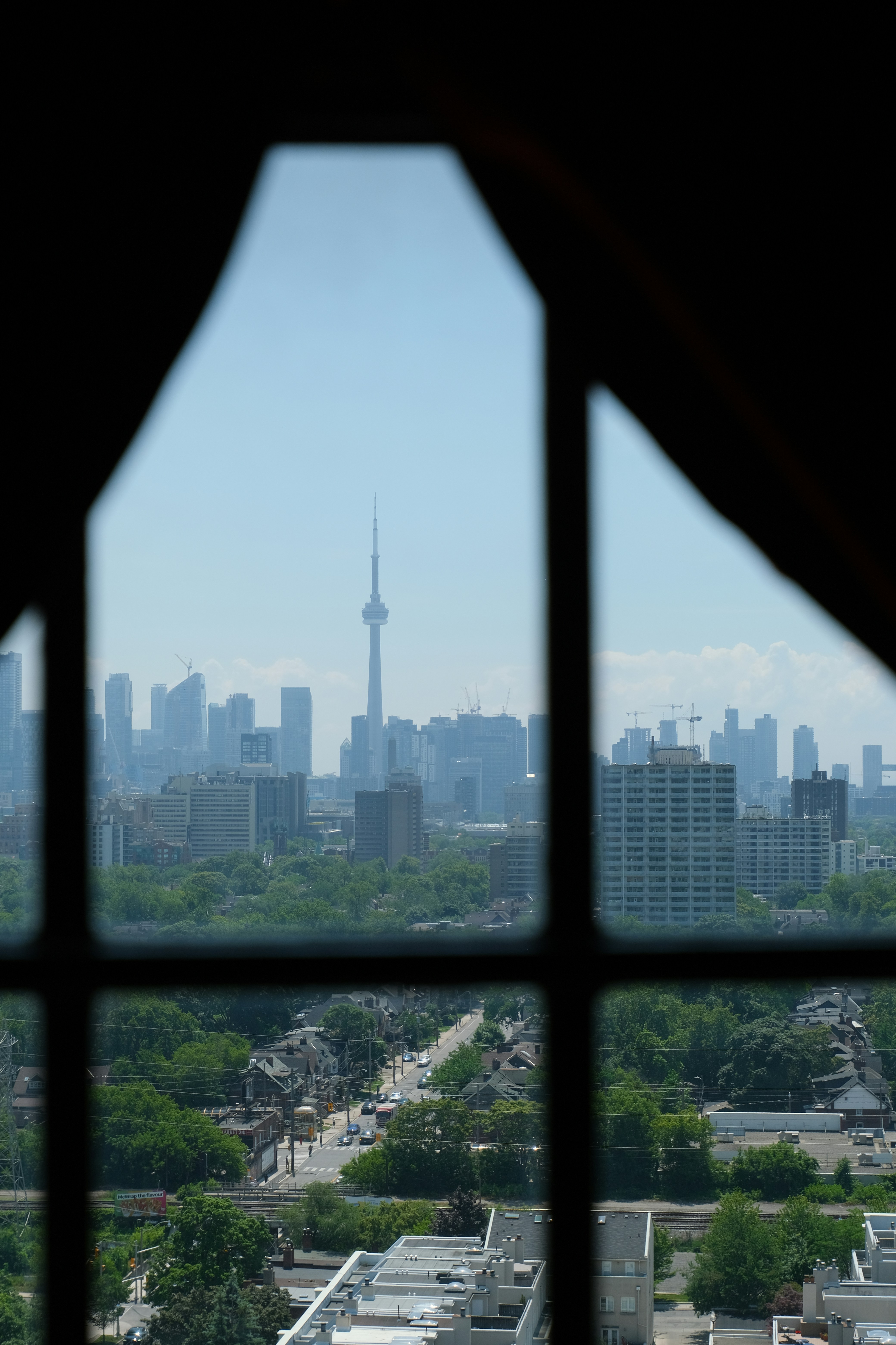 Through the Grid: Tokyo Skytree Rising Over a Quiet City
