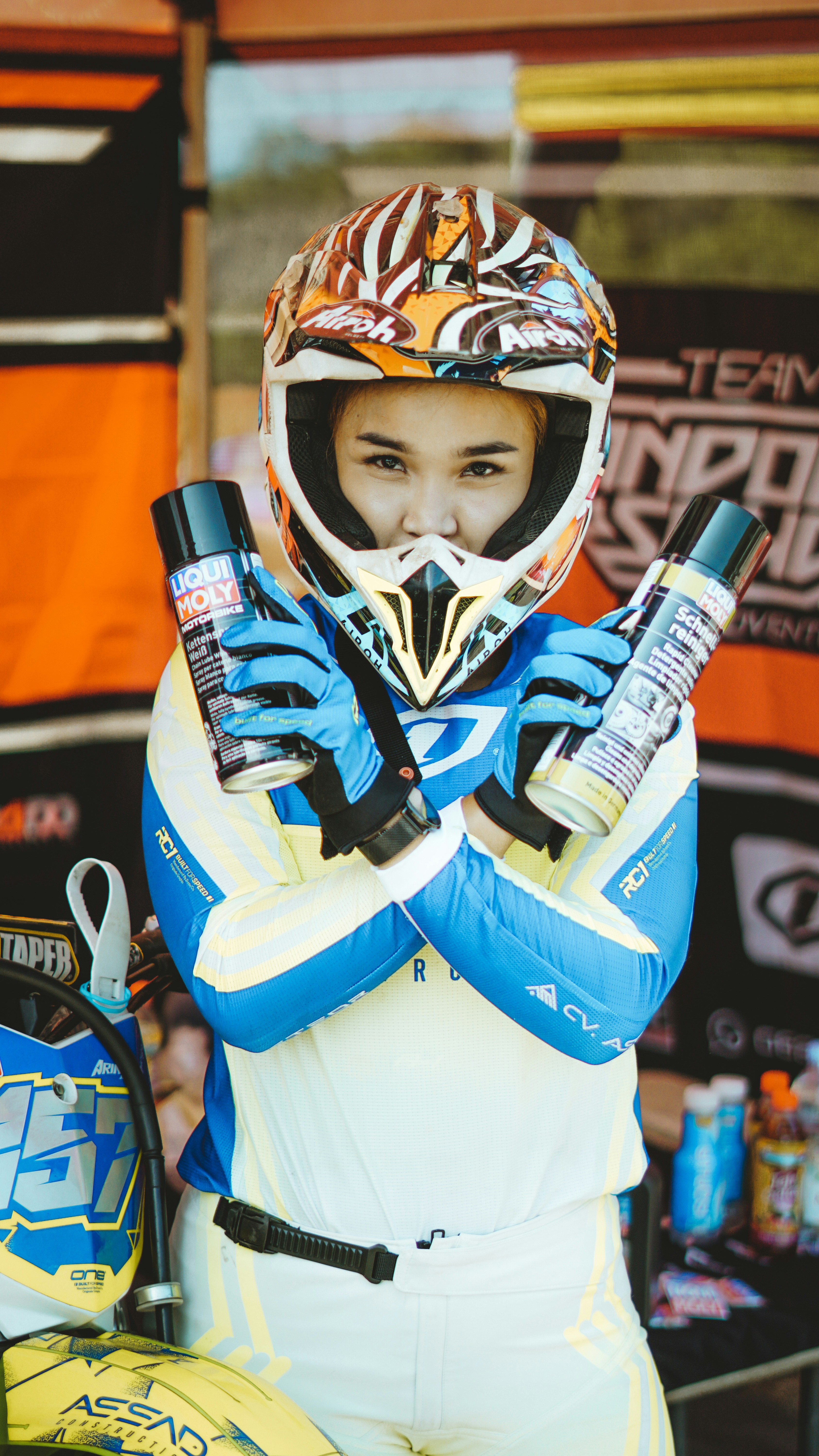 Mask, Momentum, and Spray Cans: A Motocross Portrait in the Pit