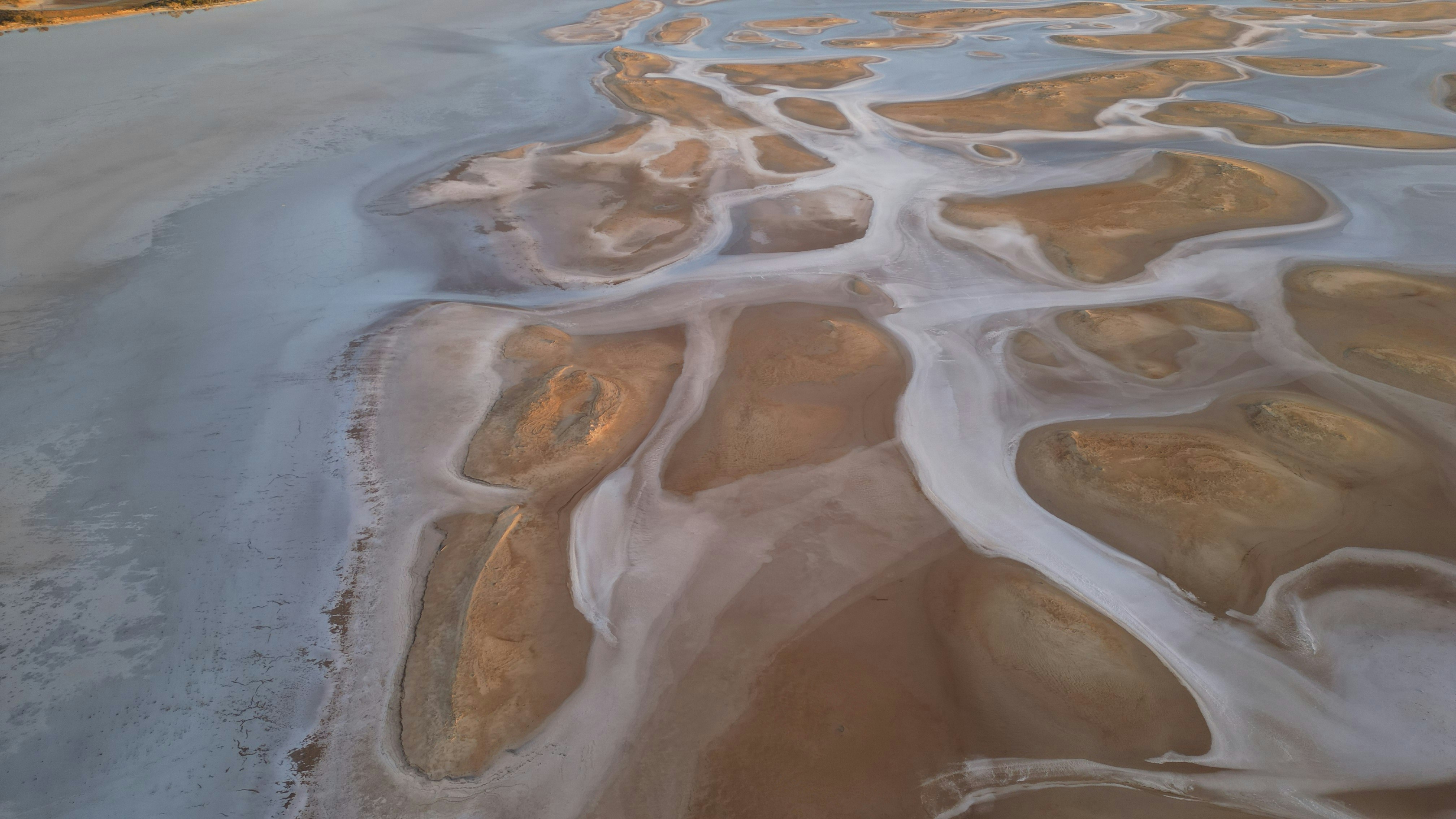 An aerial view of Lake Champion Salt Lake Western Australia