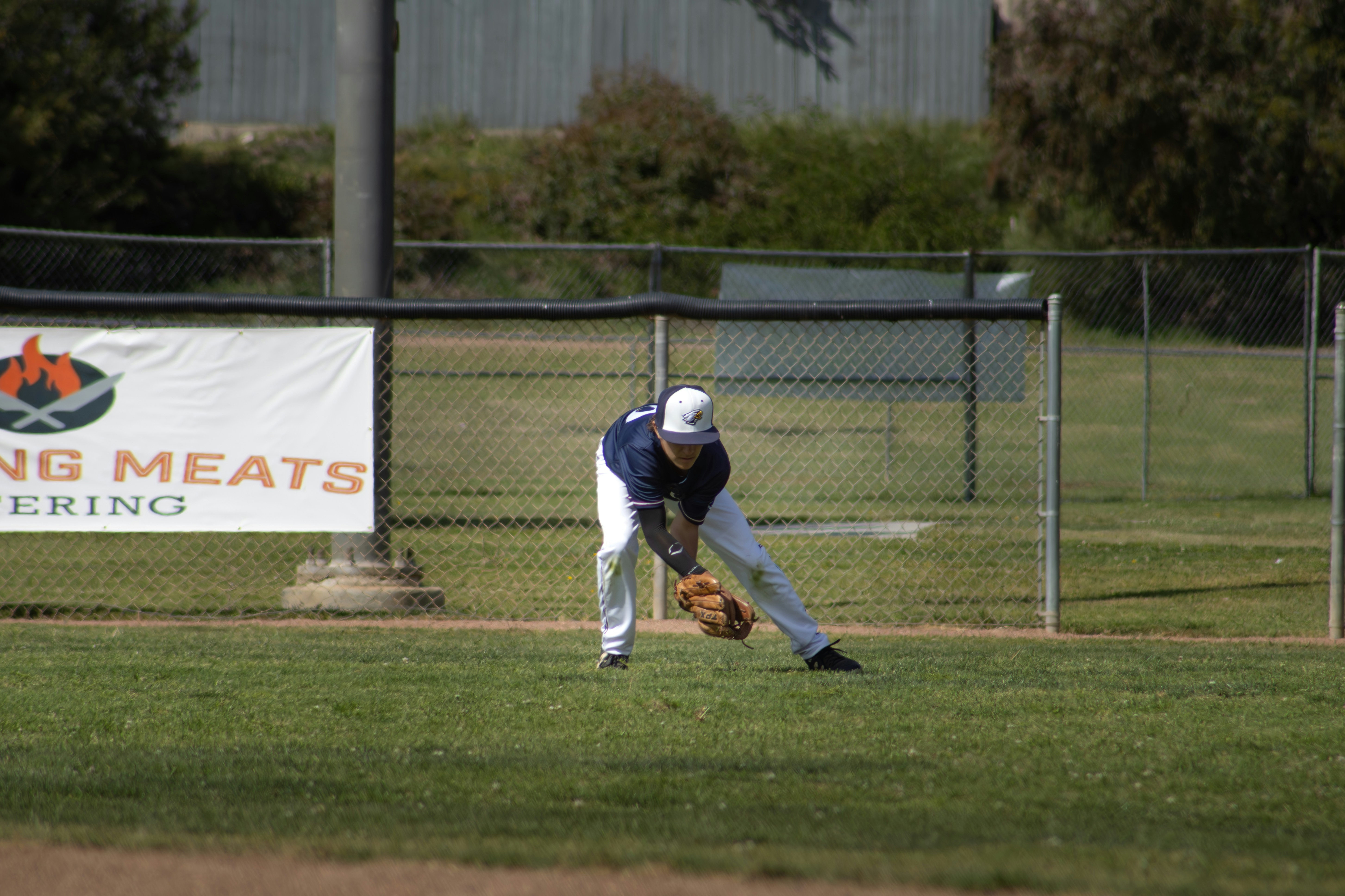 Low Stance at the Ready: Ground Ball Readiness on a Sunny Baseball Diamond