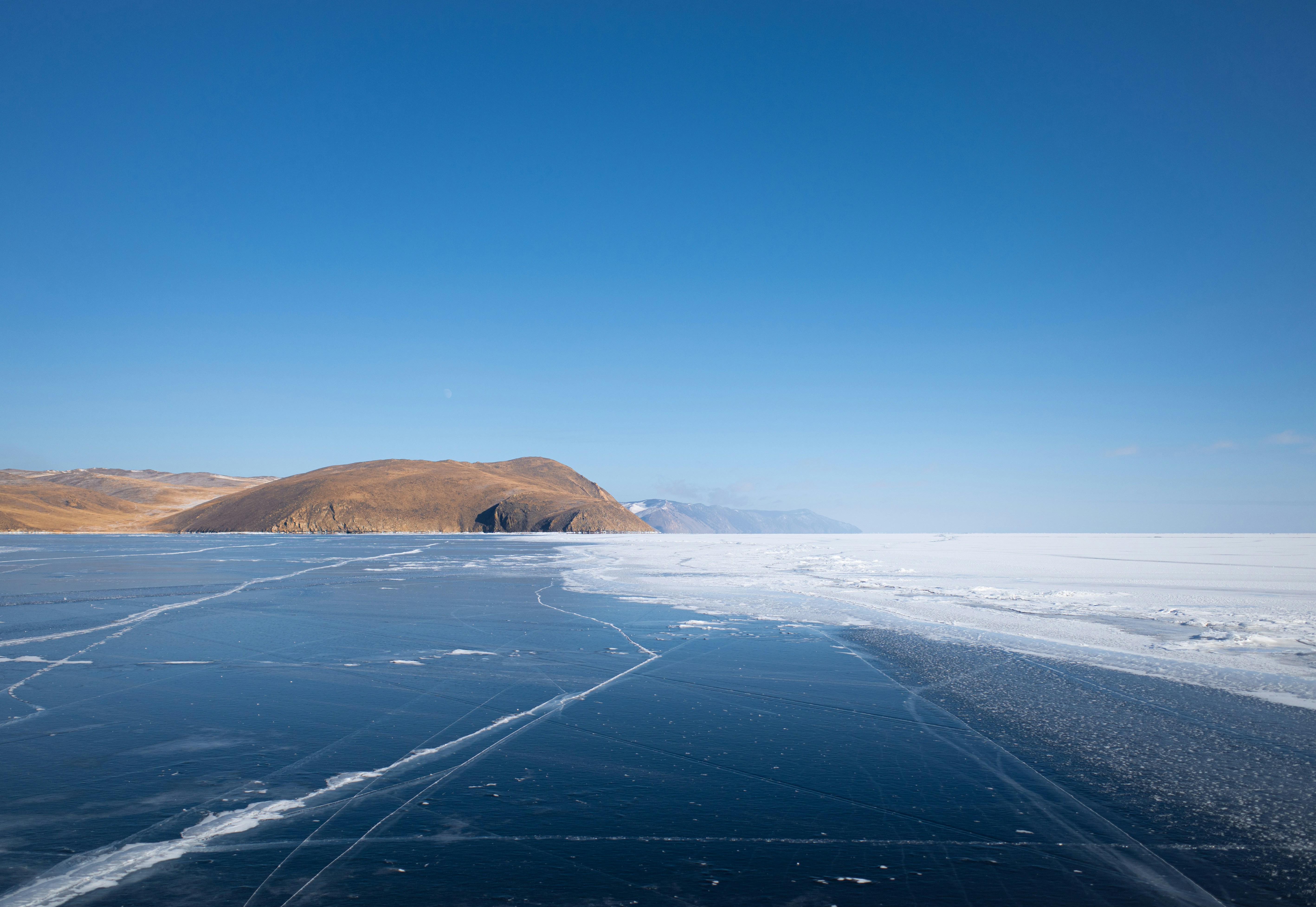 Ice and land under a bright blue sky. photo – Free Outdoor Image on ...