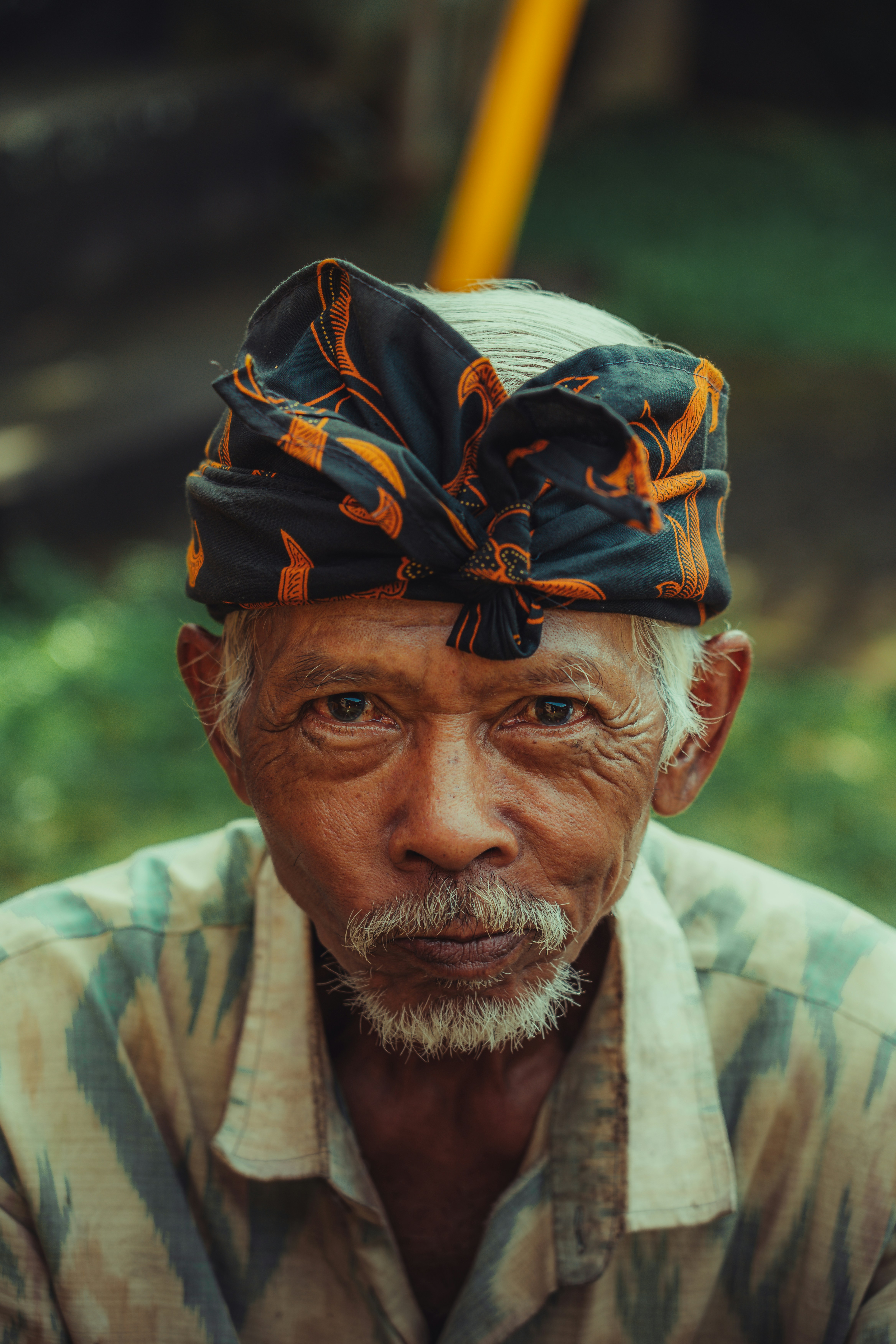 A portrait of an older man wearing a headdress. photo – Free Texture ...