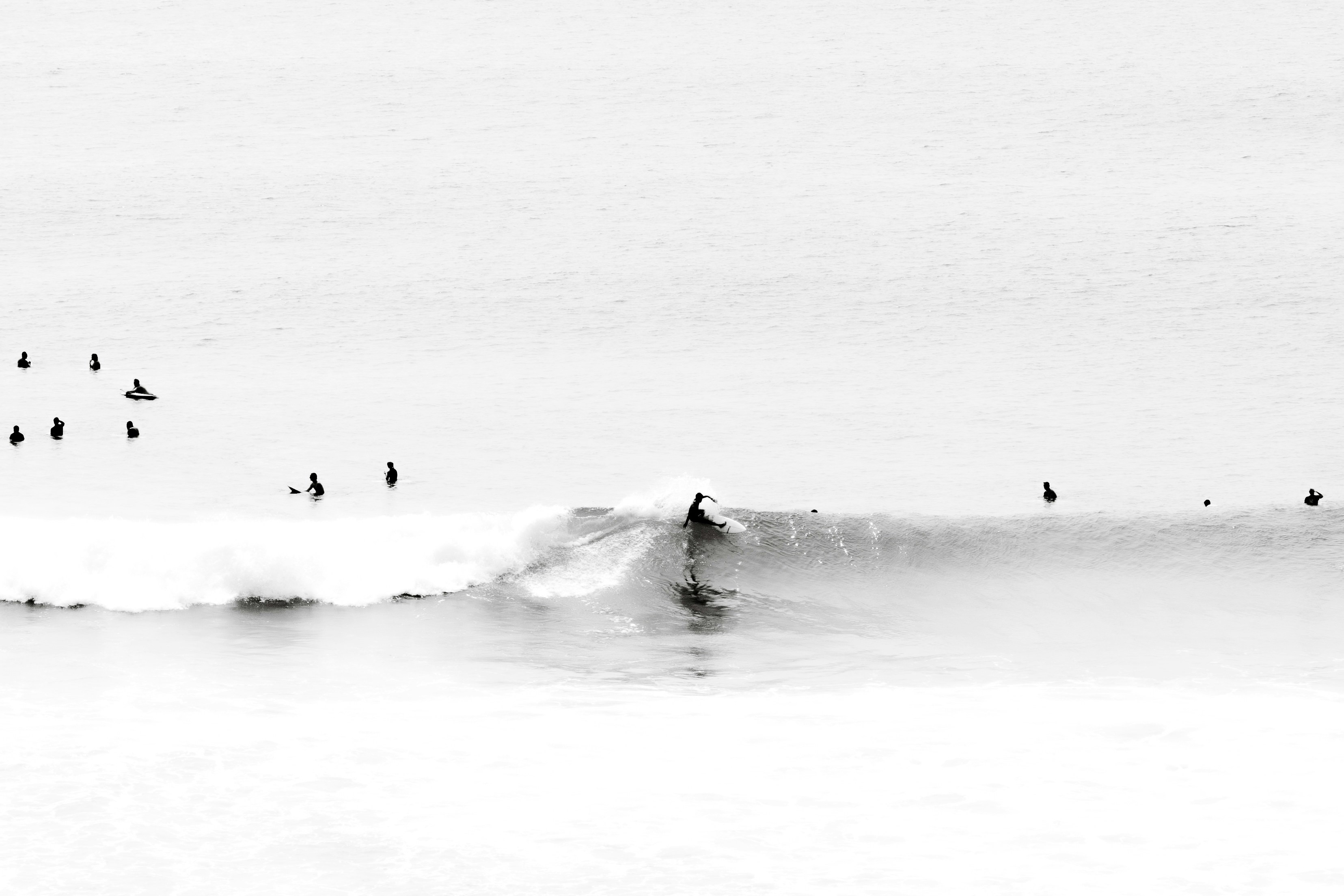 Surfer rides a wave surrounded by others. photo – Free Texture Image on ...