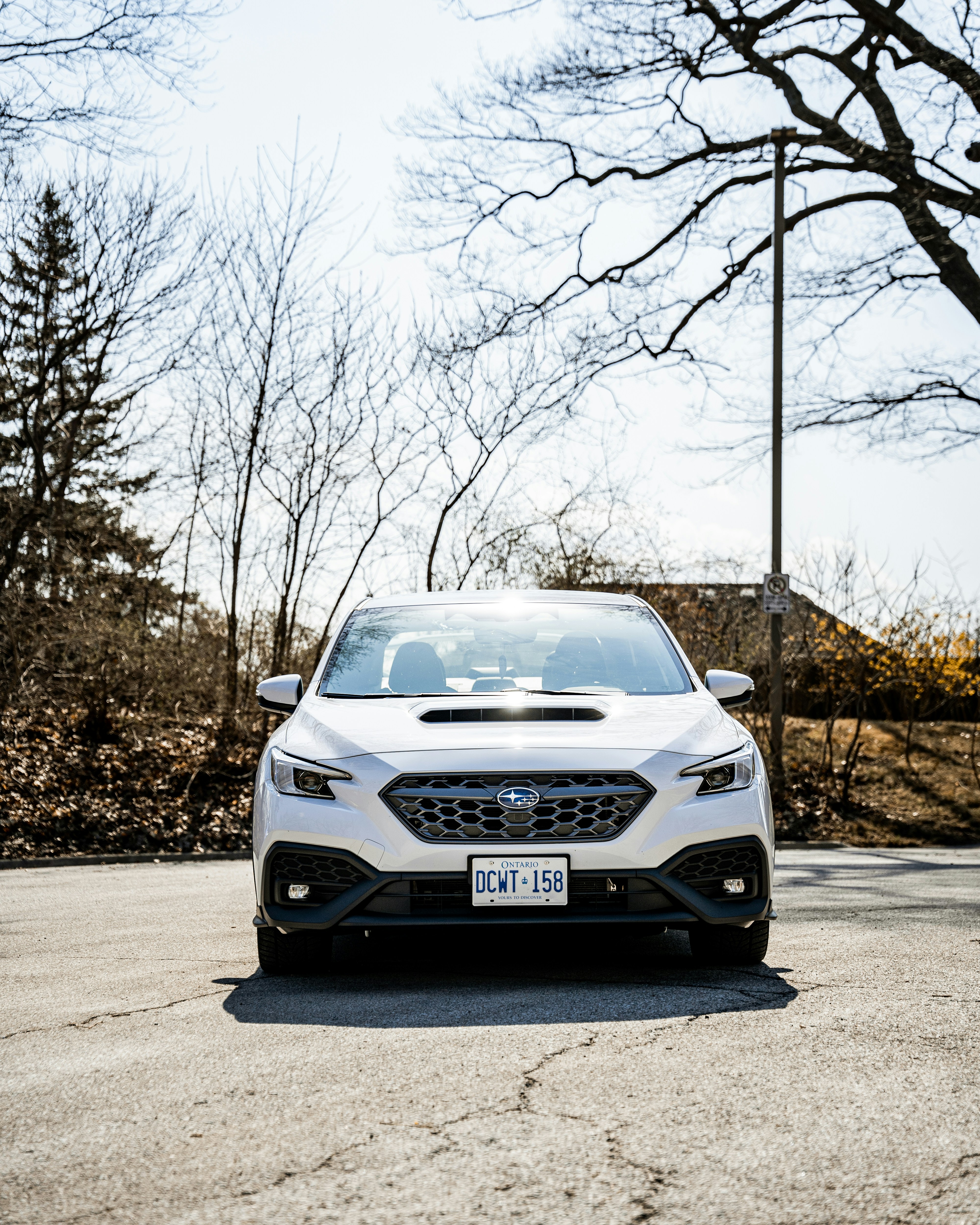 A white subaru faces directly towards the viewer. photo – Free Image on ...