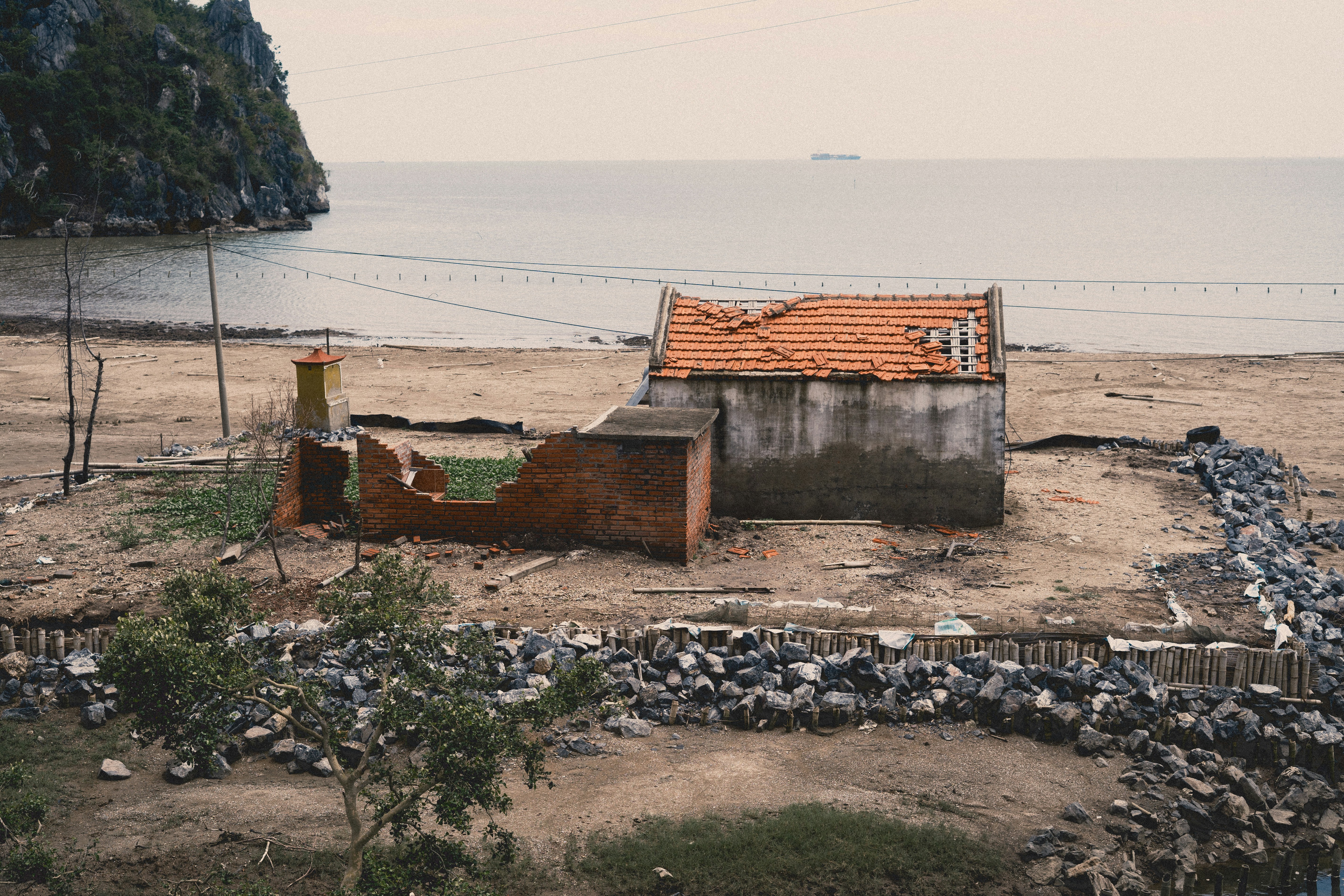 Terracotta Roofwatch at a Seaside Ruin