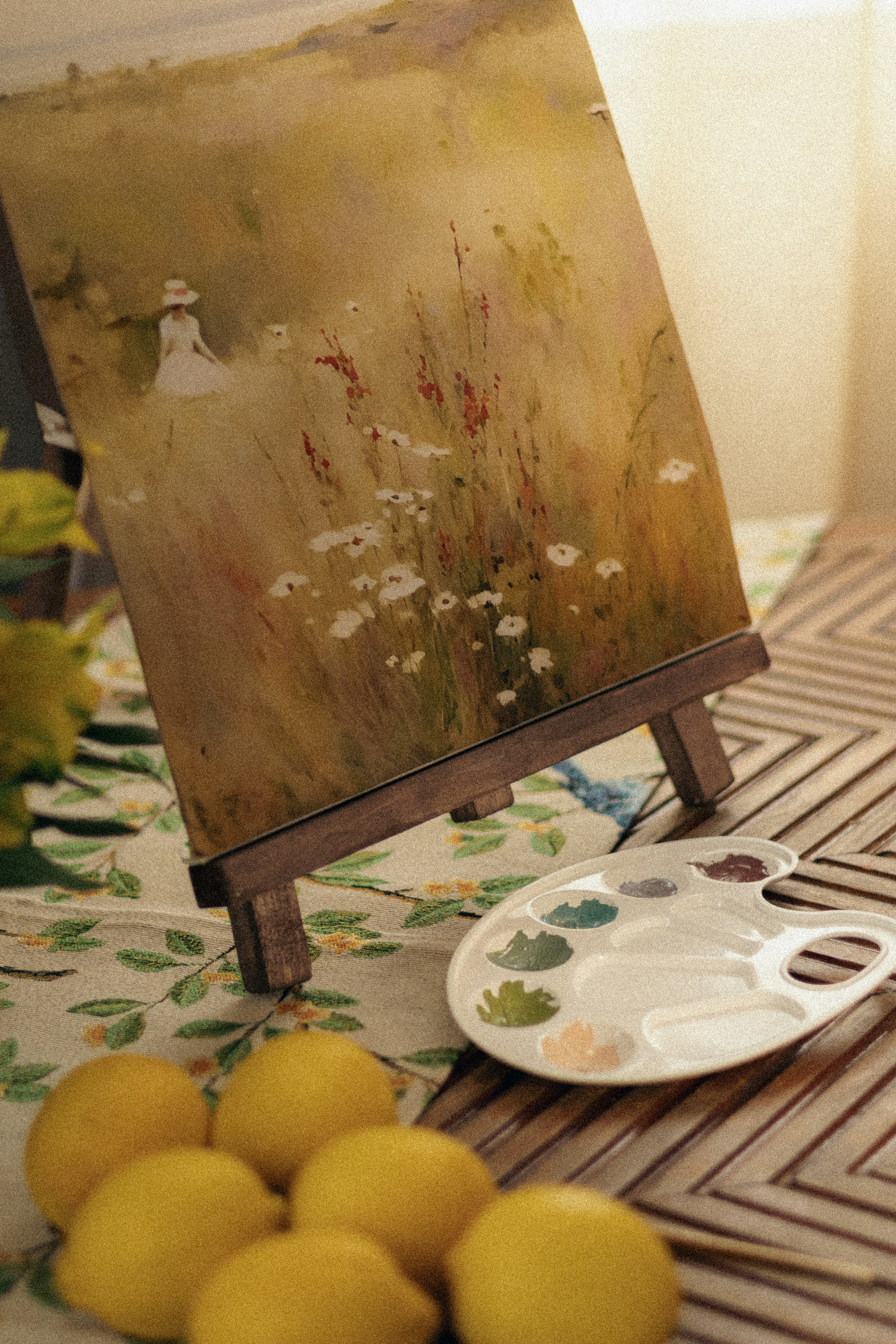 Daisies on a Painted Afternoon: A Studio Still-Life