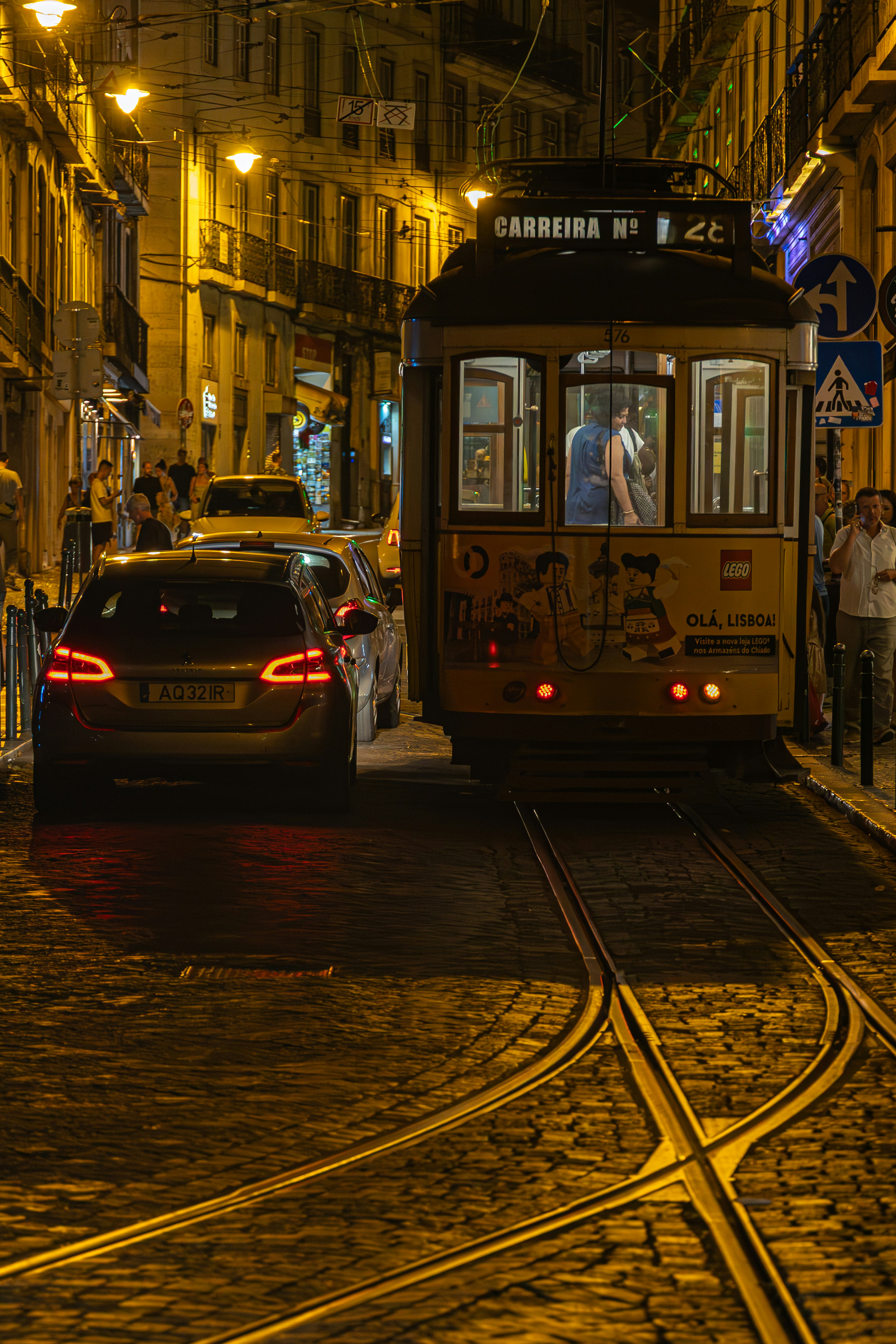 Urban Harmony: The Dance of Tram and Car