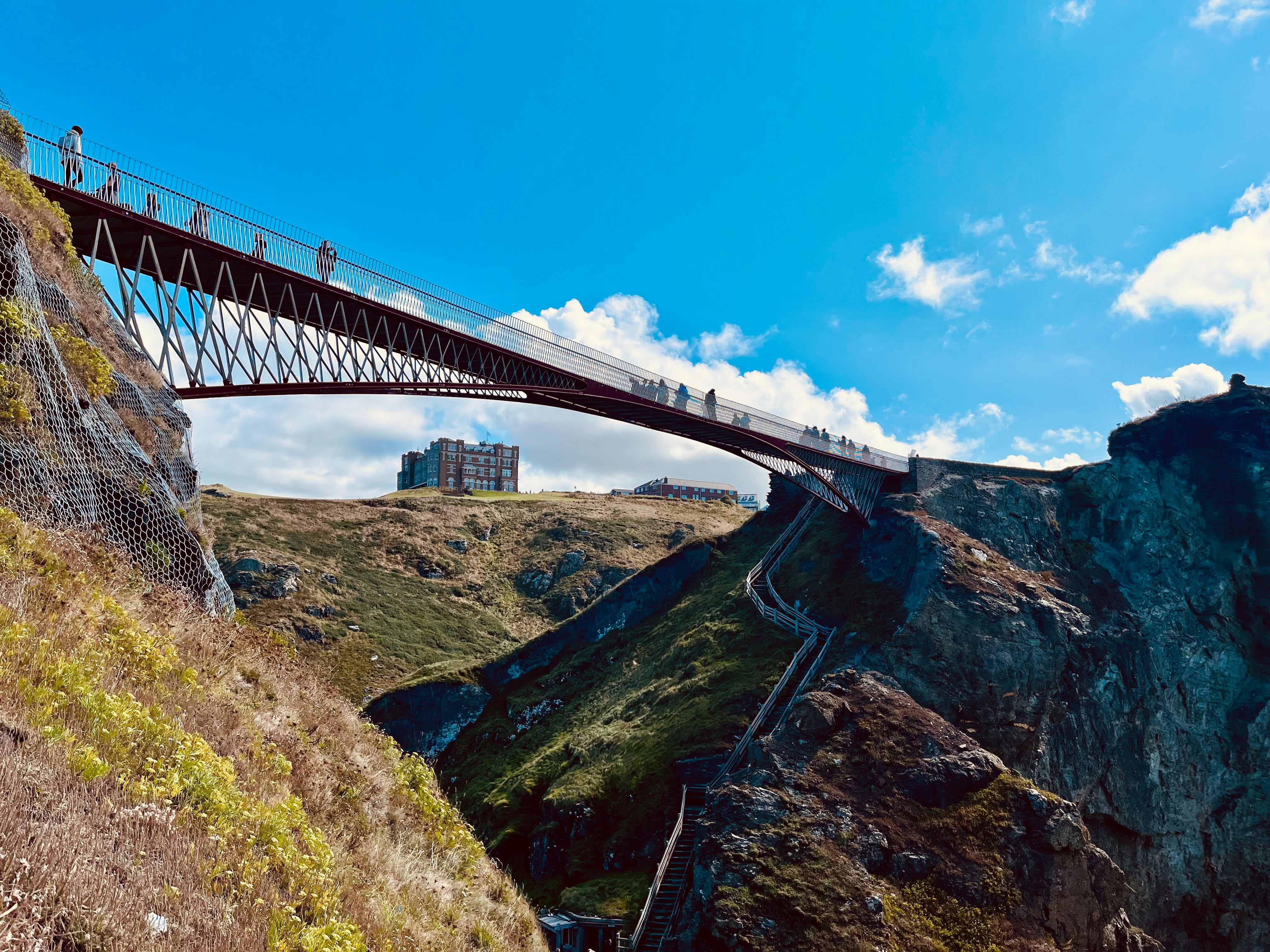 Iron Arc Over a Sunlit Gorge