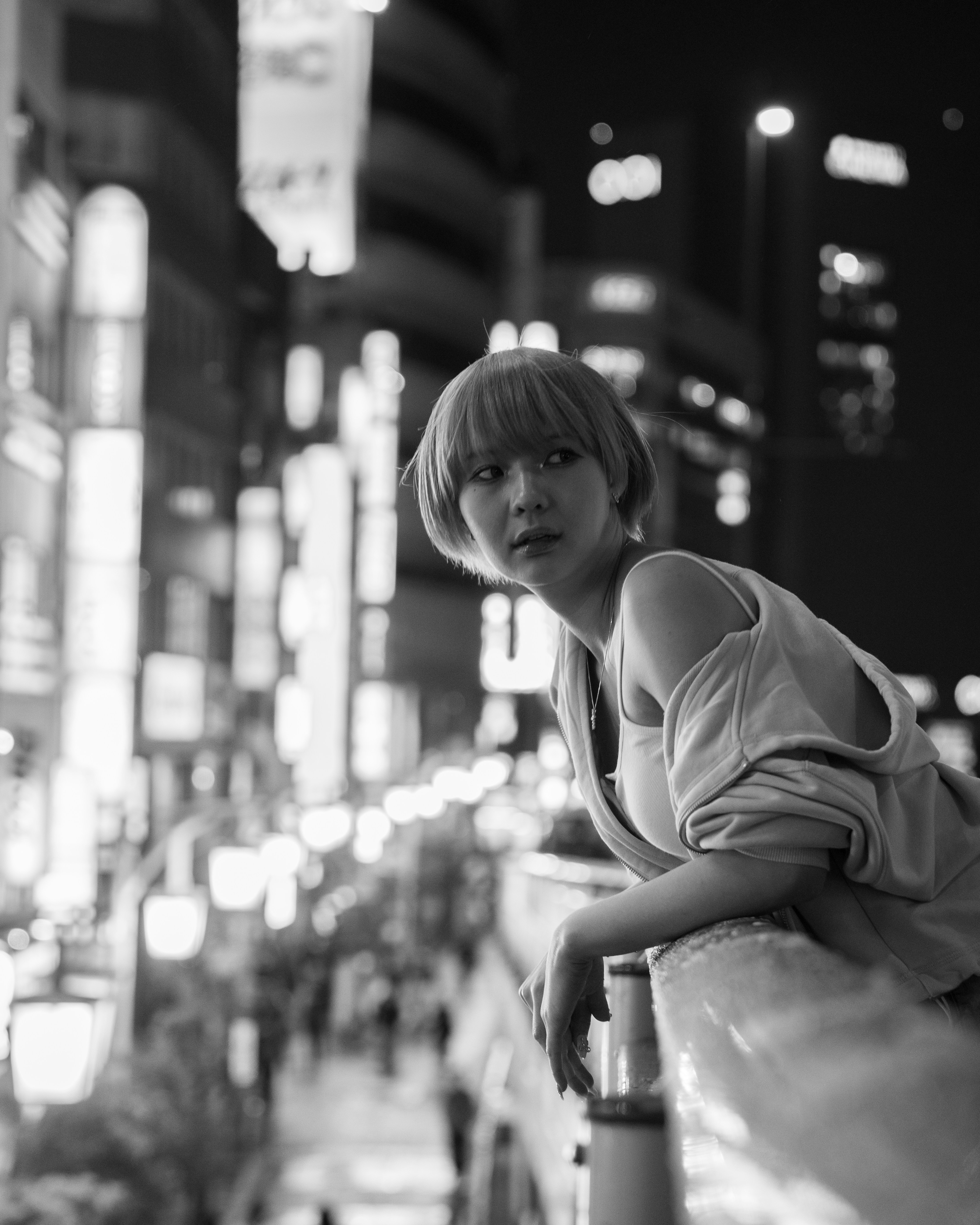 Nightcity Portrait: A Gaze Over the Neon Rail