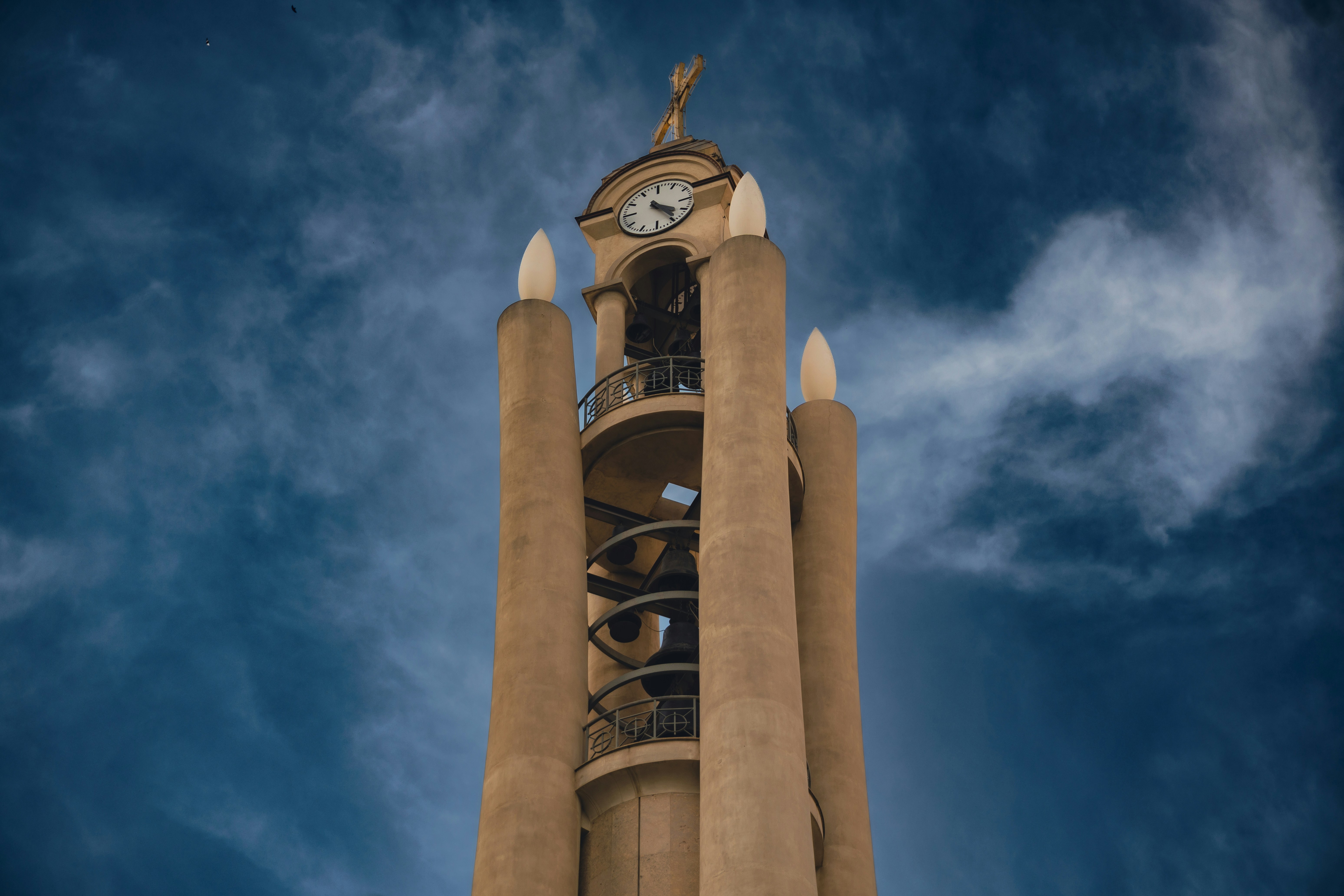 Clocktower Ascendant Under a Cerulean Sky