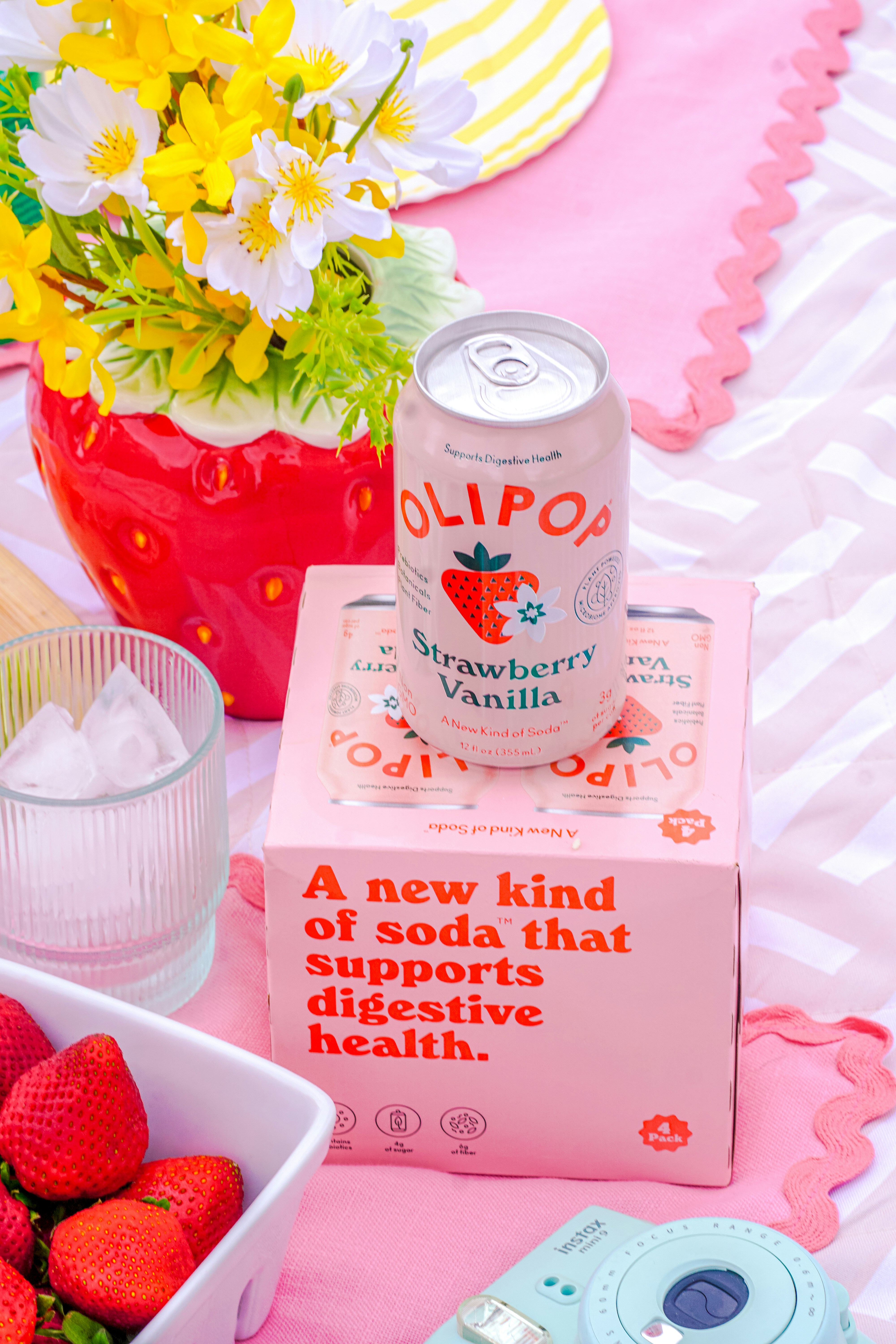 Olipop Drink Outdoors, Spring time Picnic
