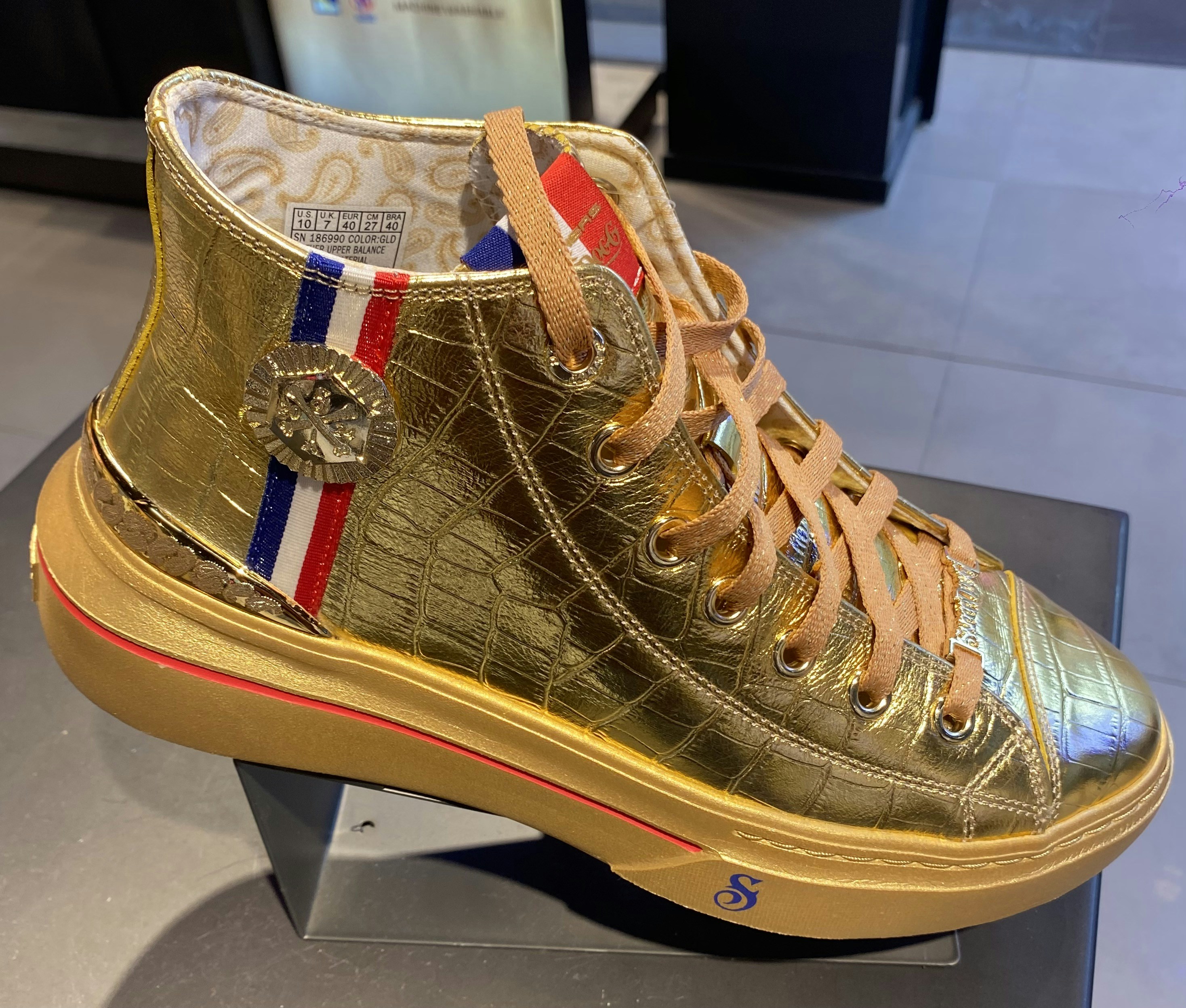 Golden Elegance: A Sneaker Statement