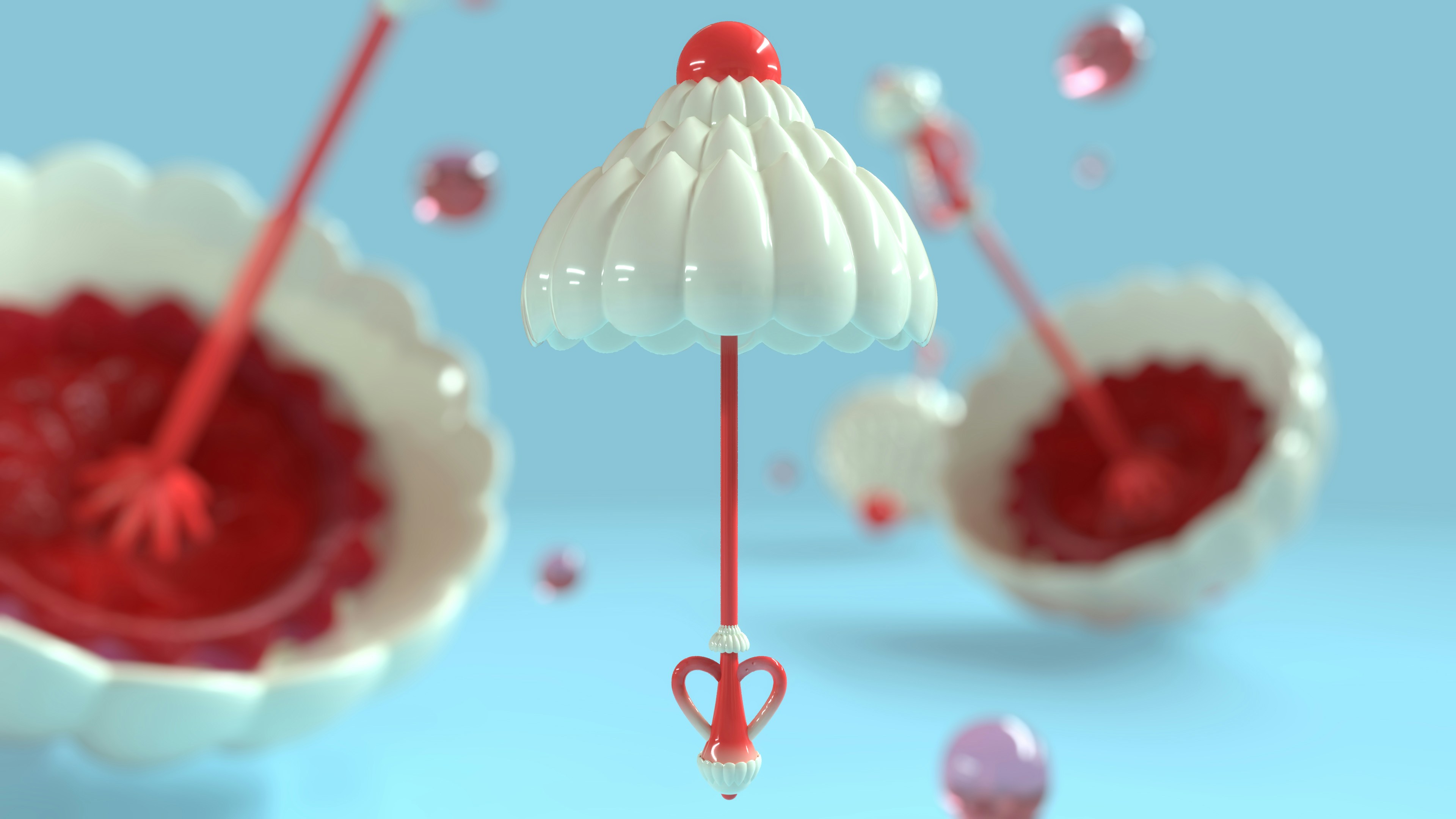 A whimsical ice cream dessert is floating. photo – Free Wallpaper Image ...