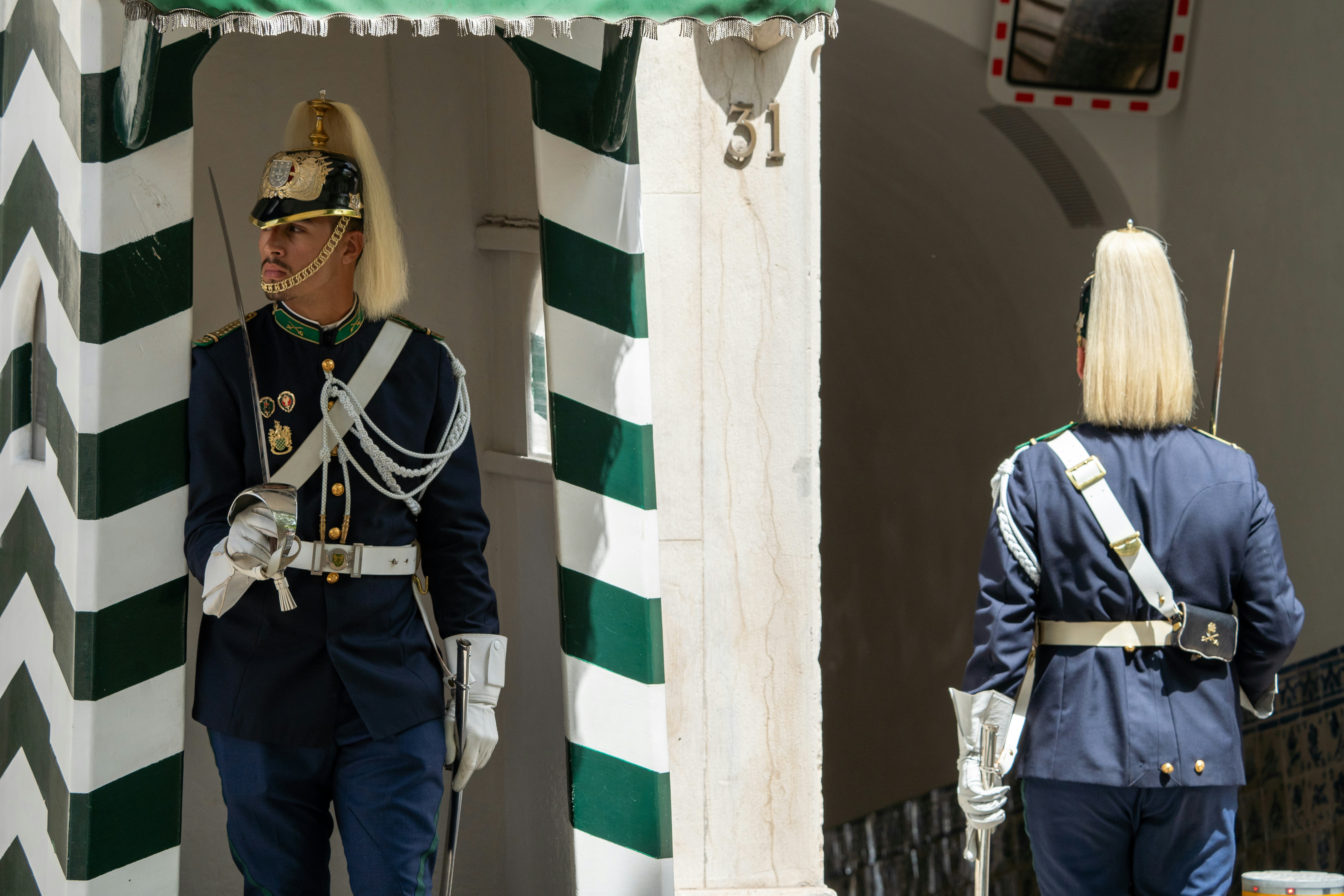 Royal guards stand at attention outside. photo – Free Portugal Image on ...