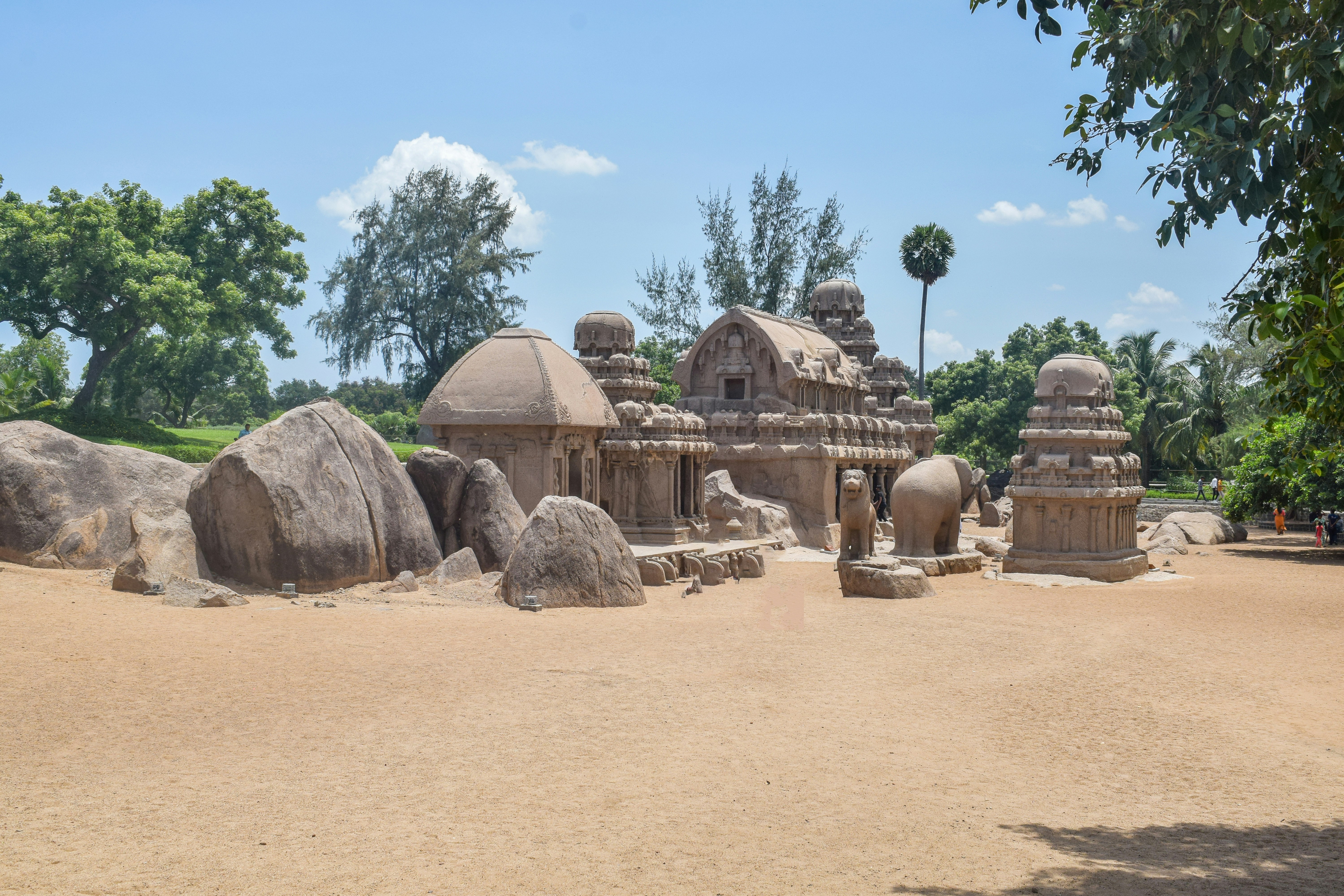 Ancient stone temples are visible in the landscape. photo – Free India ...