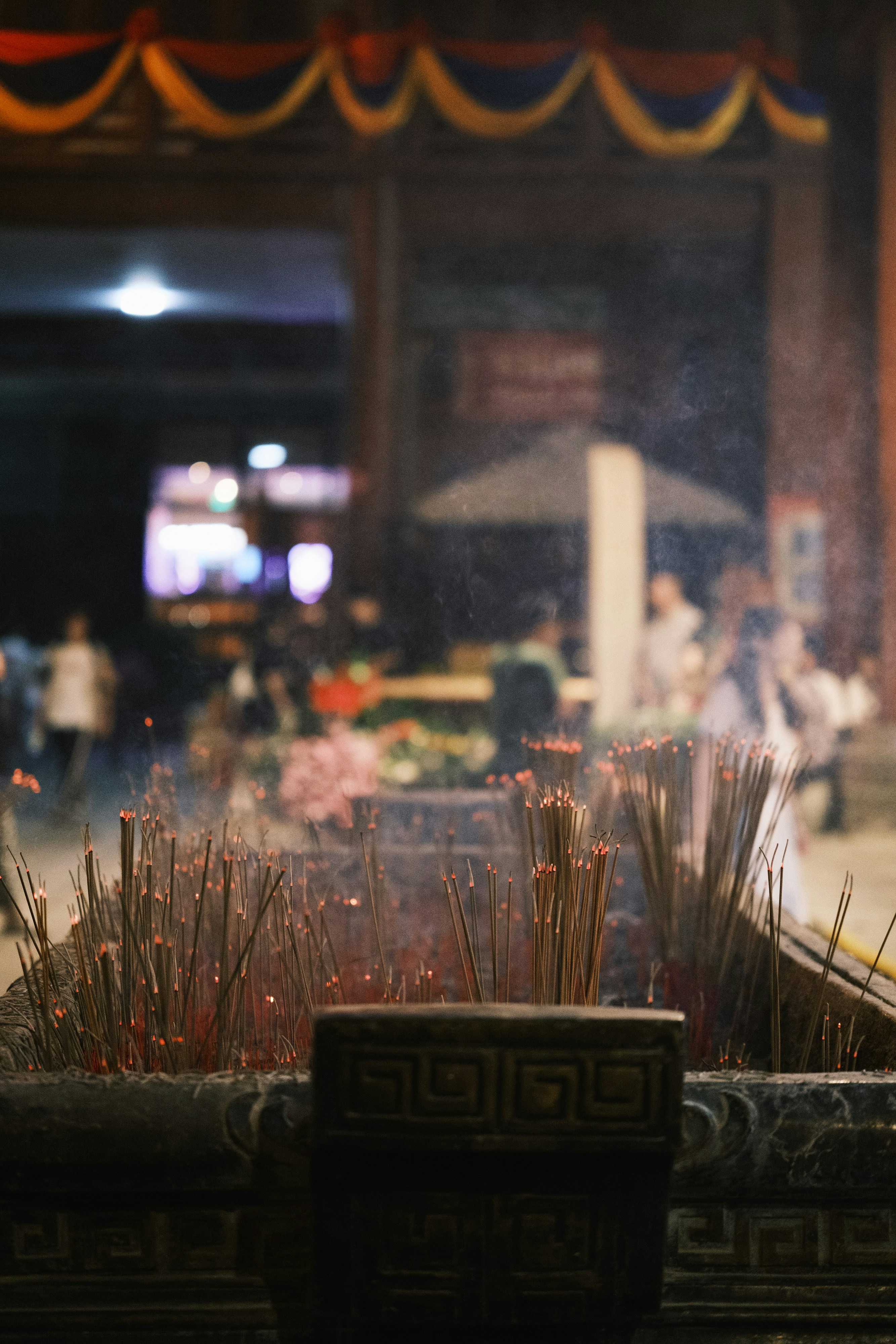 Whispers of Incense in a Lively Gathering
