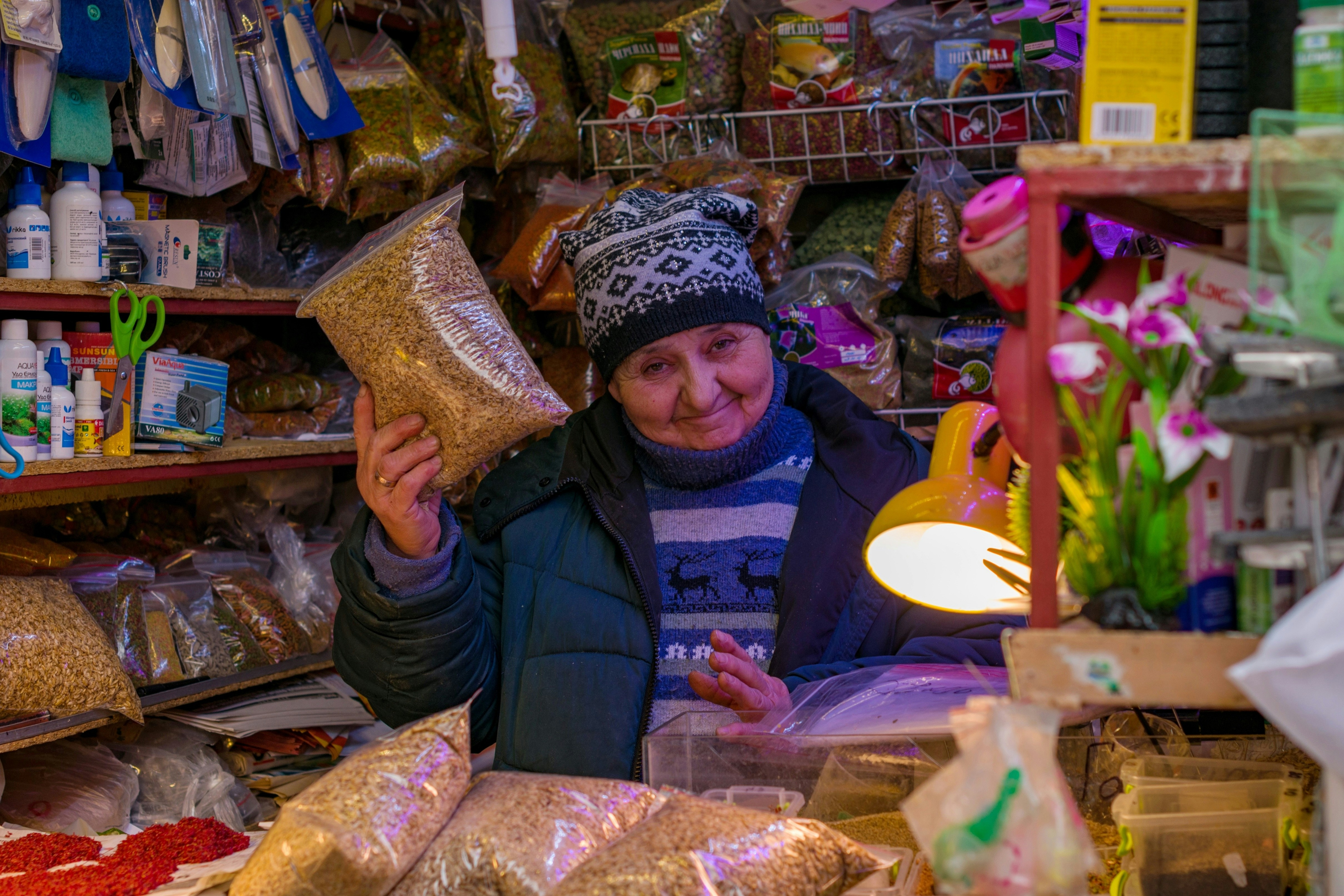 A Market's Heartbeat: The Spice Vendor's Smile