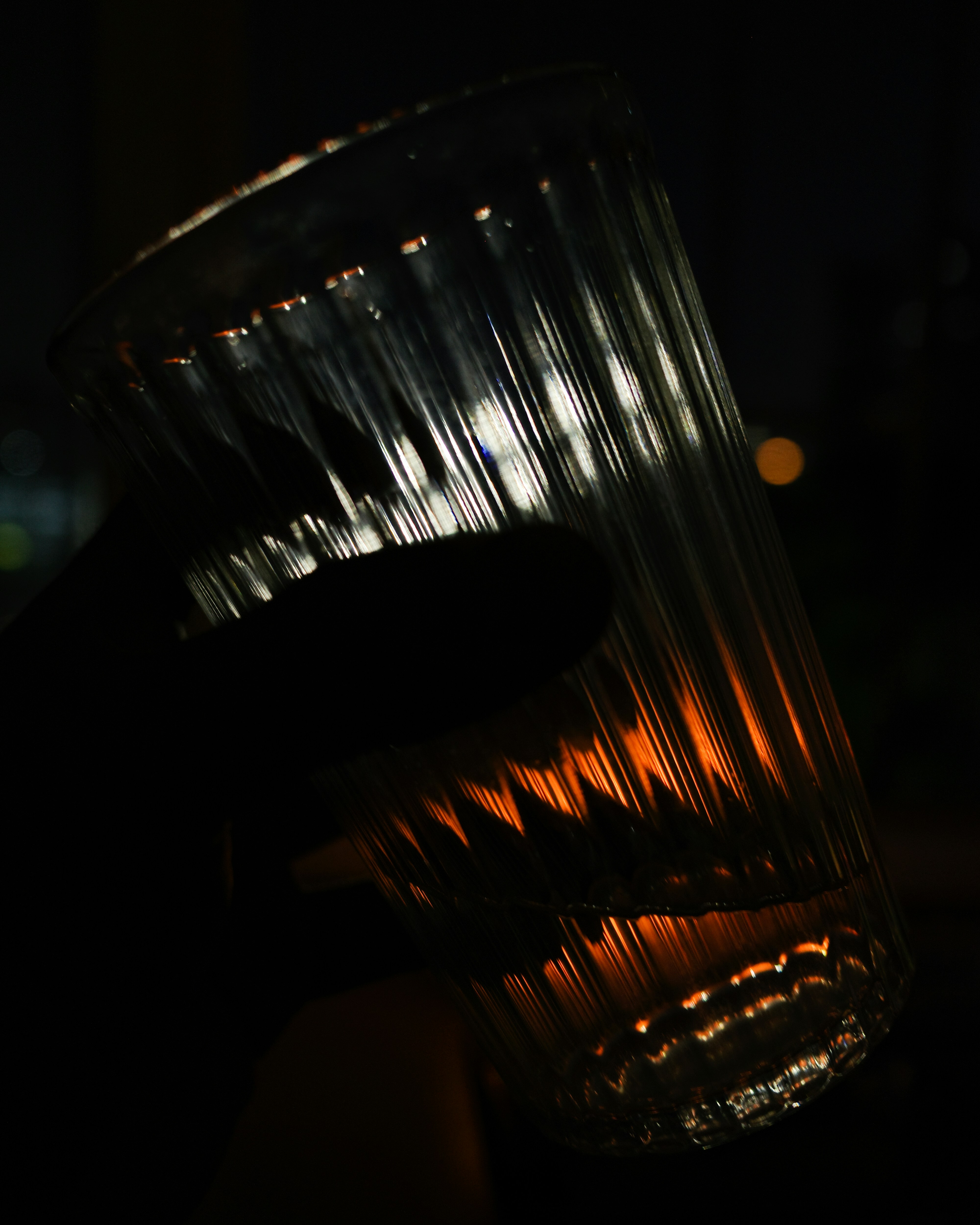 A glass reflects light beautifully in the dark. photo – Free Image on ...