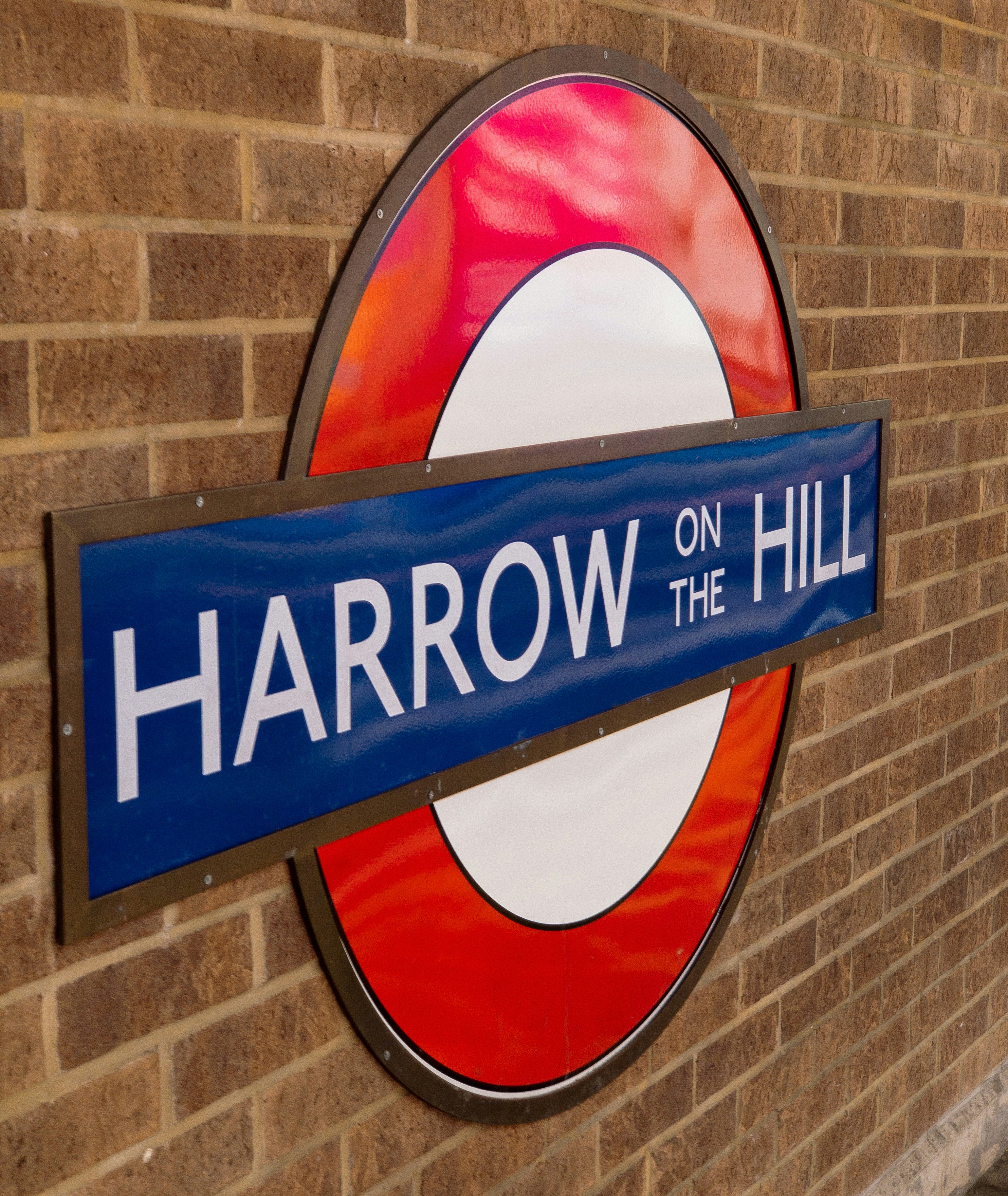 Harrow on the hill london underground station sign. photo – Free Image ...