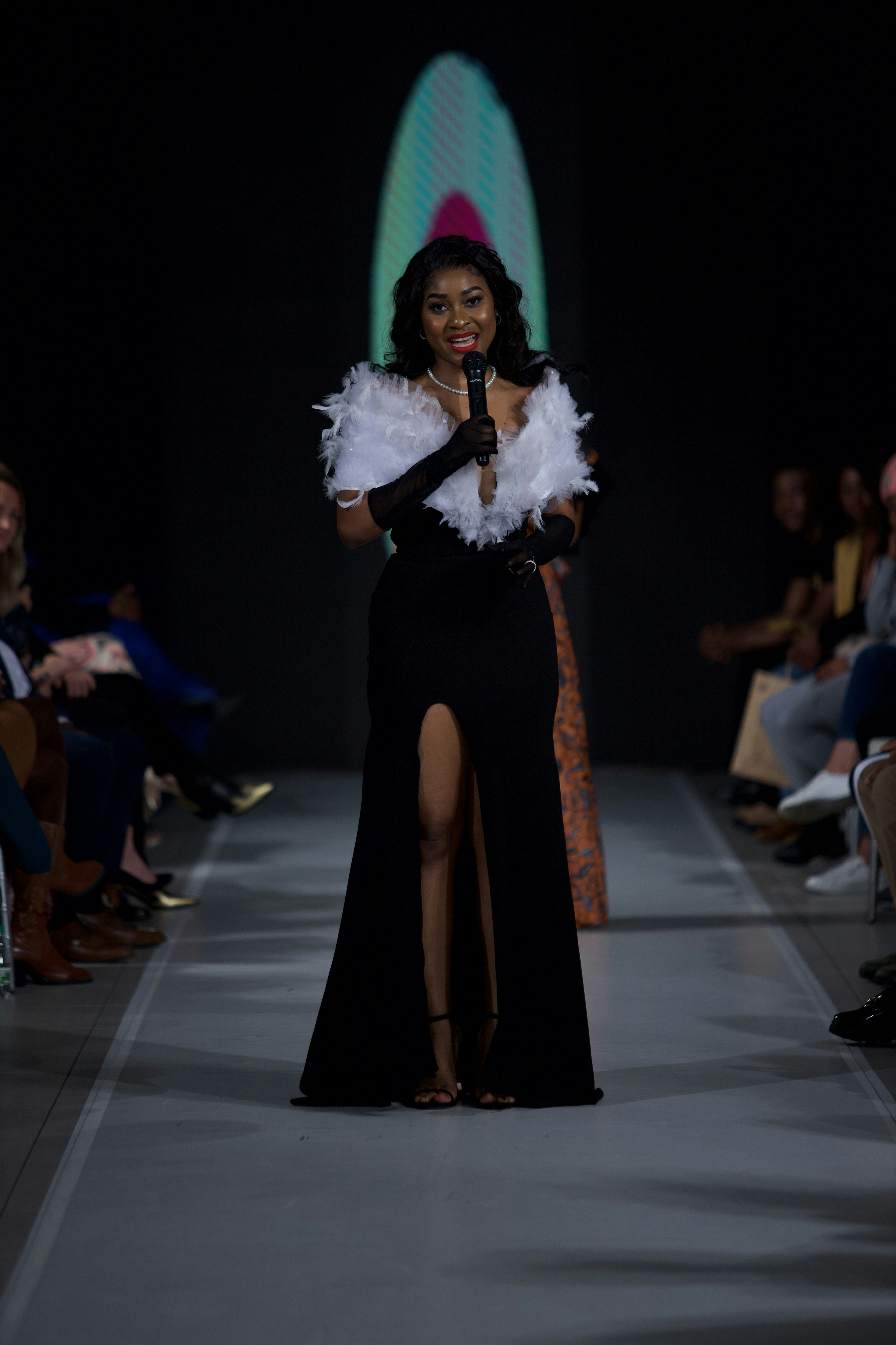 Sophisticated Stage Glow: Center Stage in a Velvet Night