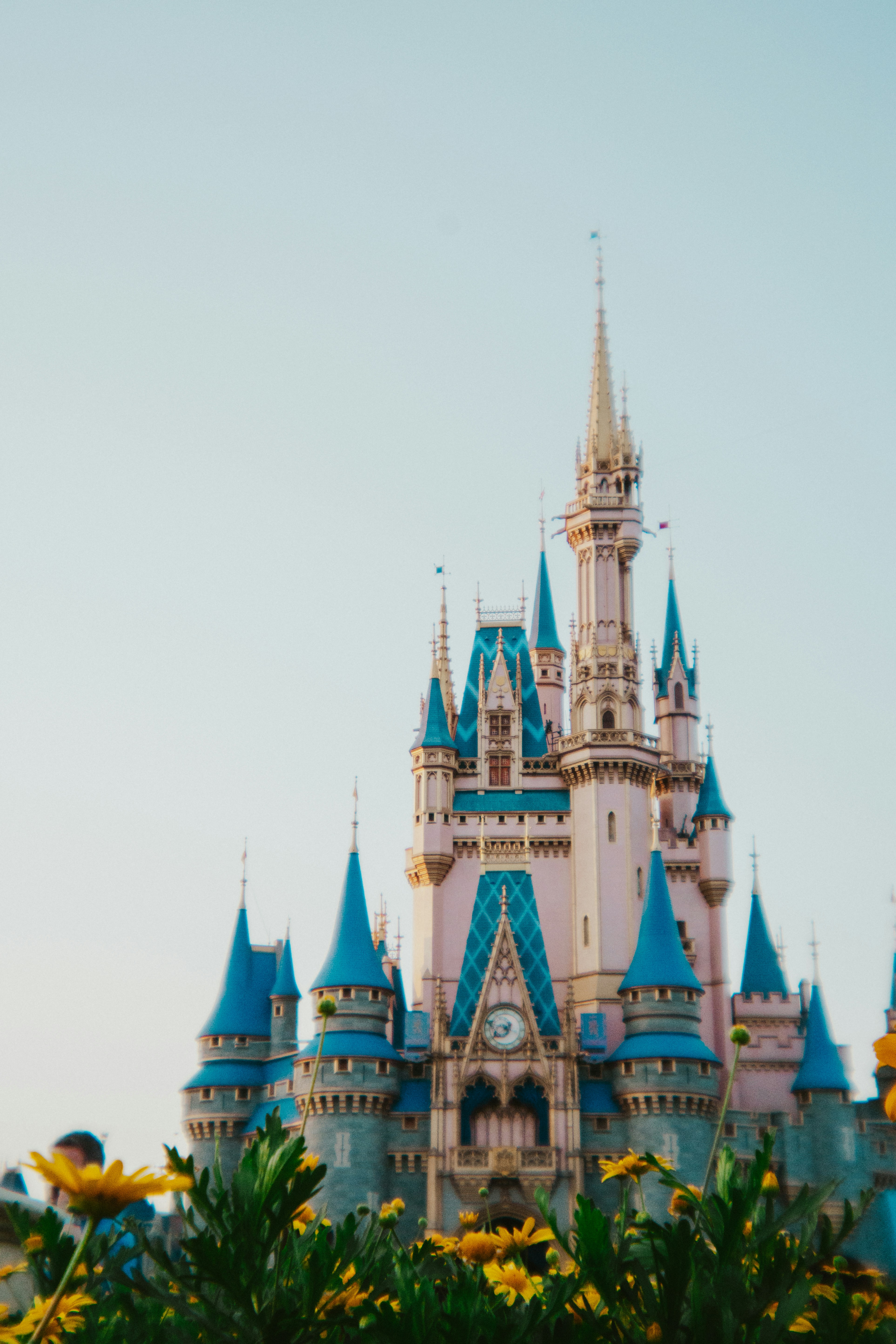 Cinderella's castle stands tall under a clear sky. photo – Free Disney ...
