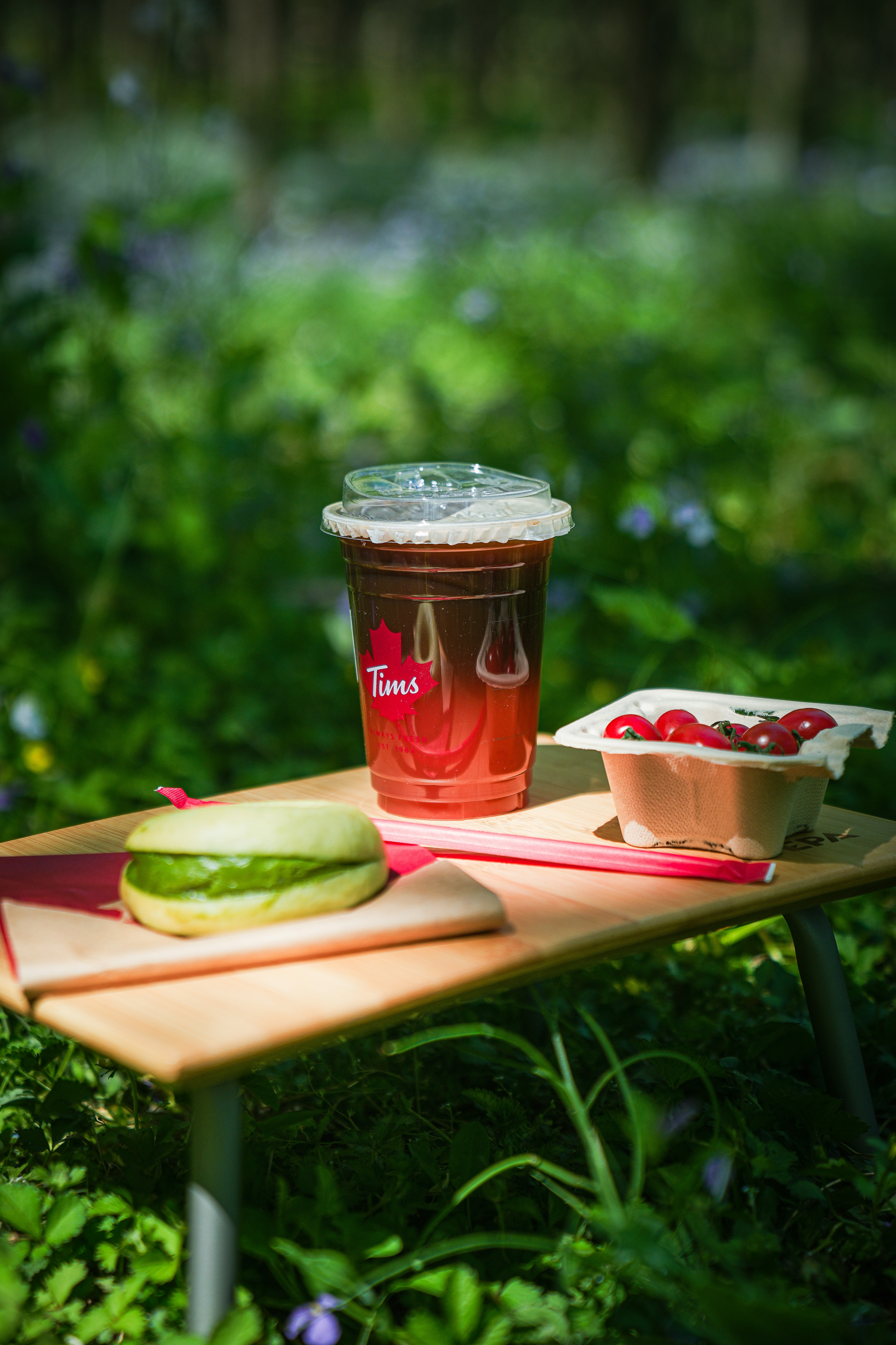 A Refreshing Picnic Delight Amidst Nature's Embrace